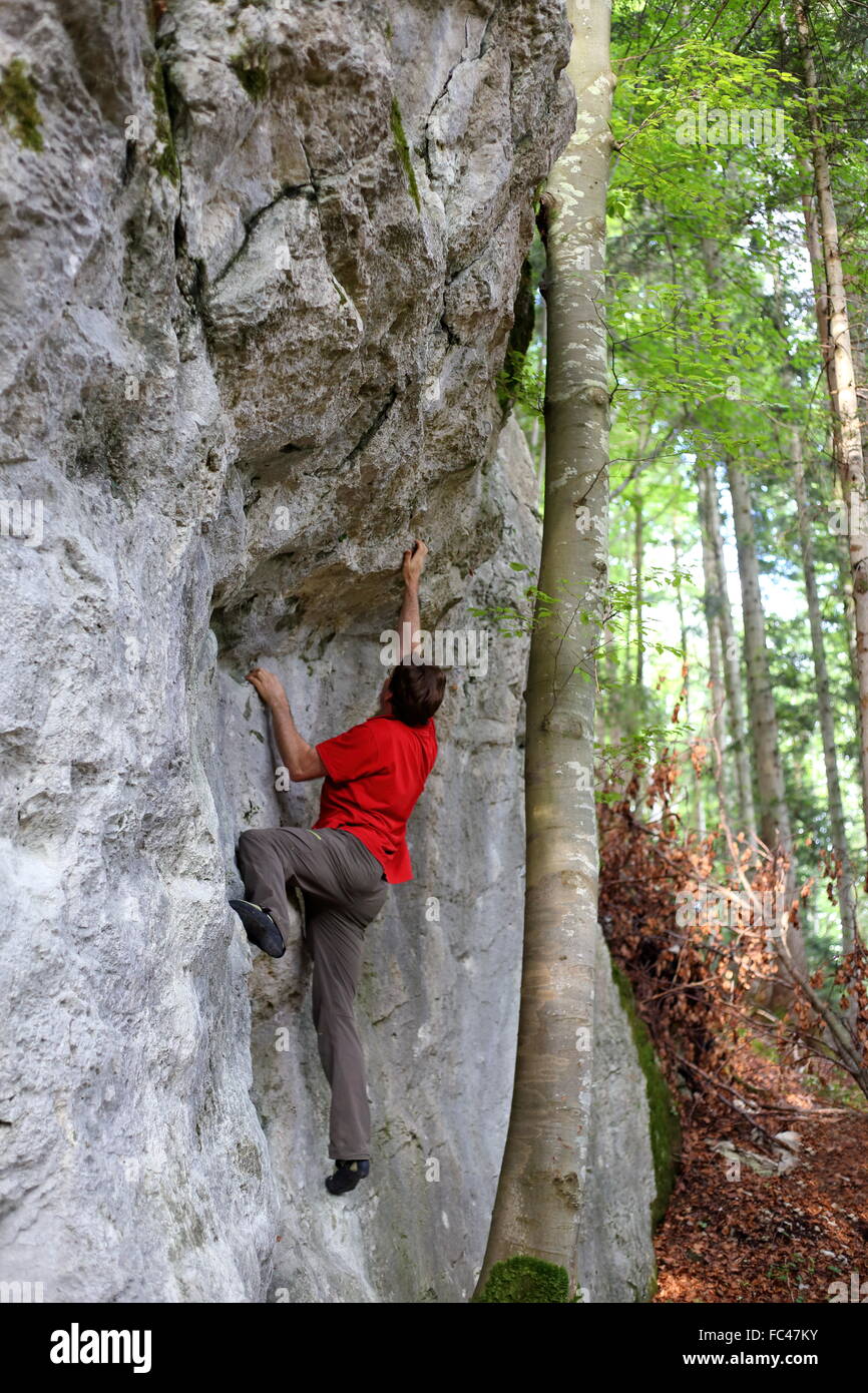 climbing in nature Stock Photo - Alamy