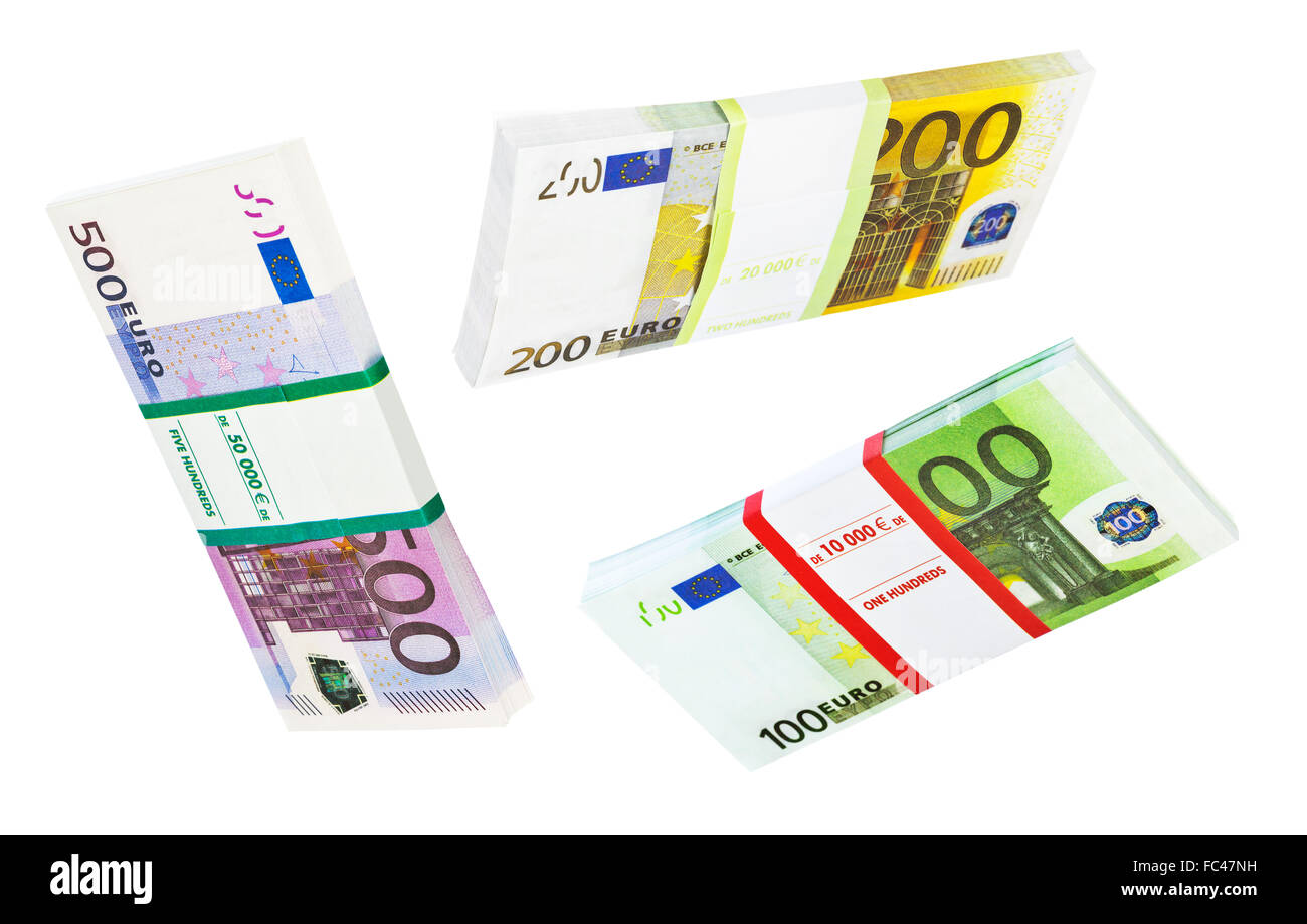 Money packs set Stock Photo - Alamy