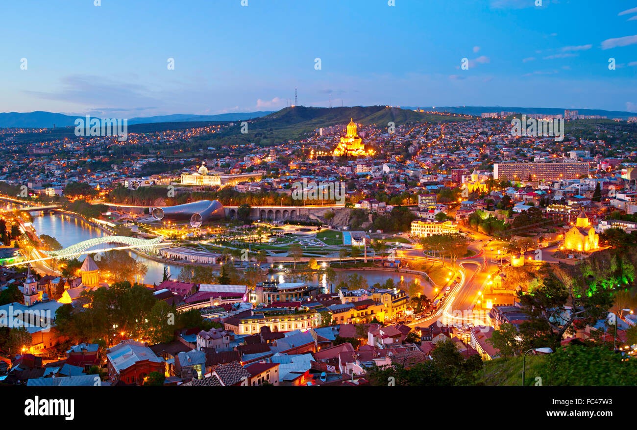 Tbilisi panorama, Georgia Stock Photo - Alamy