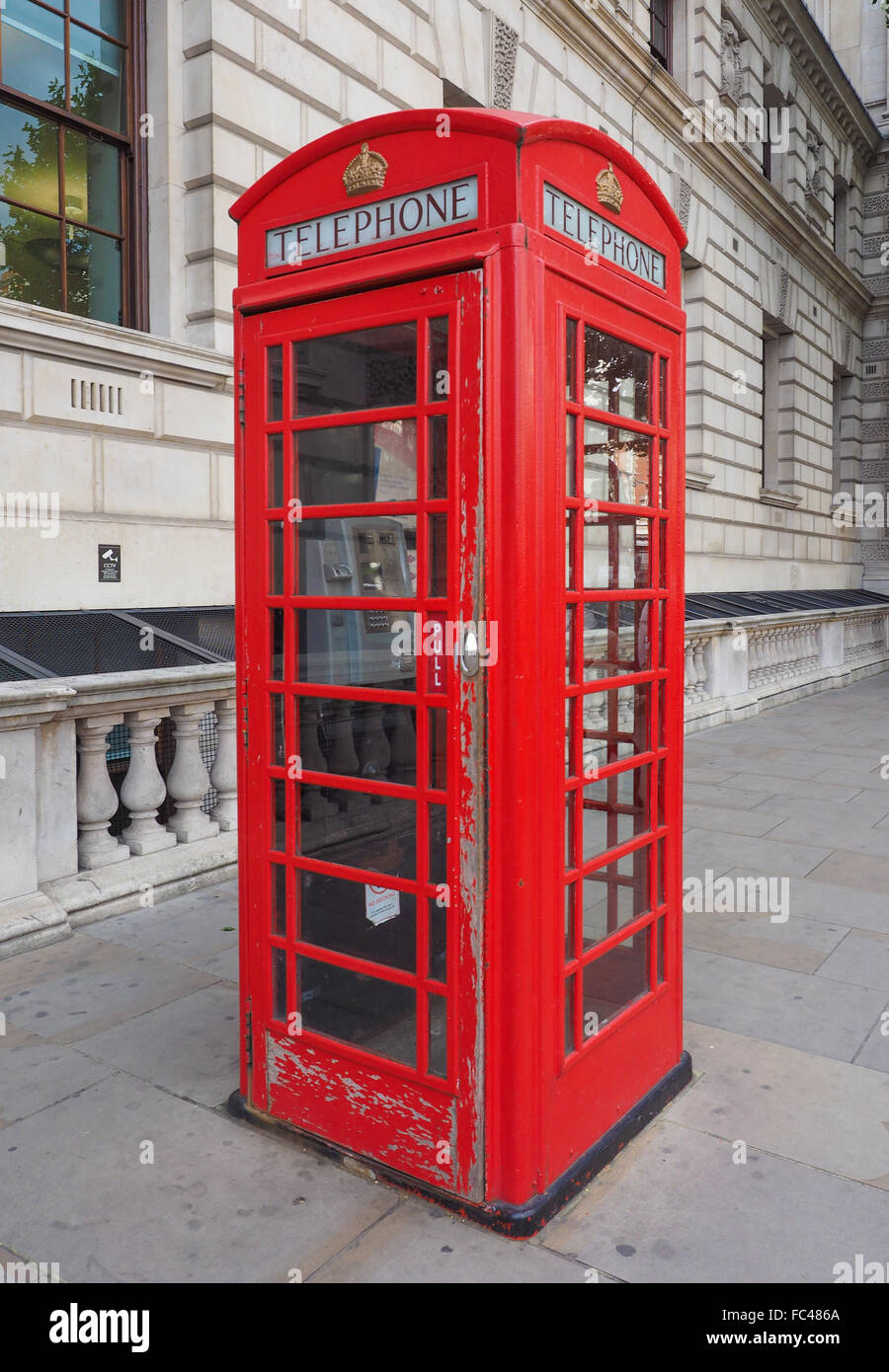 Red phone box in London Stock Photo - Alamy