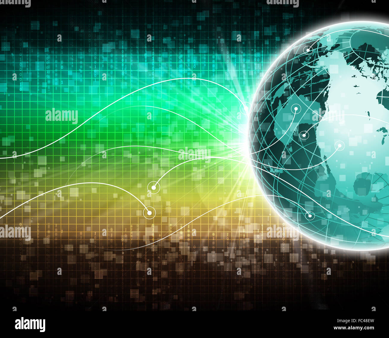 Abstract image of a social network. Map of the world Stock Photo - Alamy