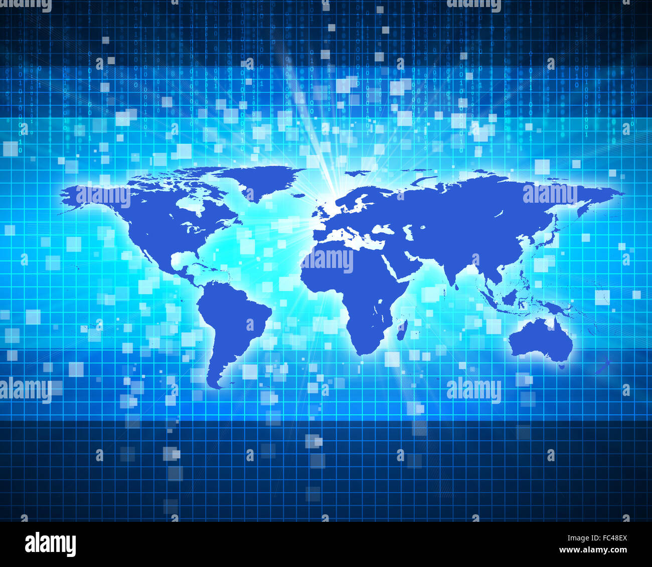 Abstract image of a social network. Map of the world Stock Photo - Alamy