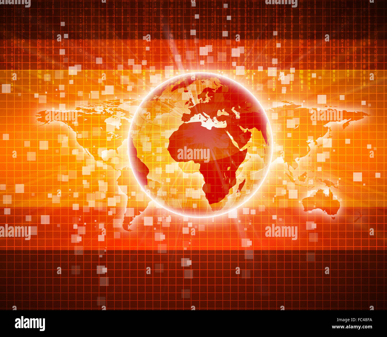 Abstract image of a social network. Map of the world Stock Photo - Alamy