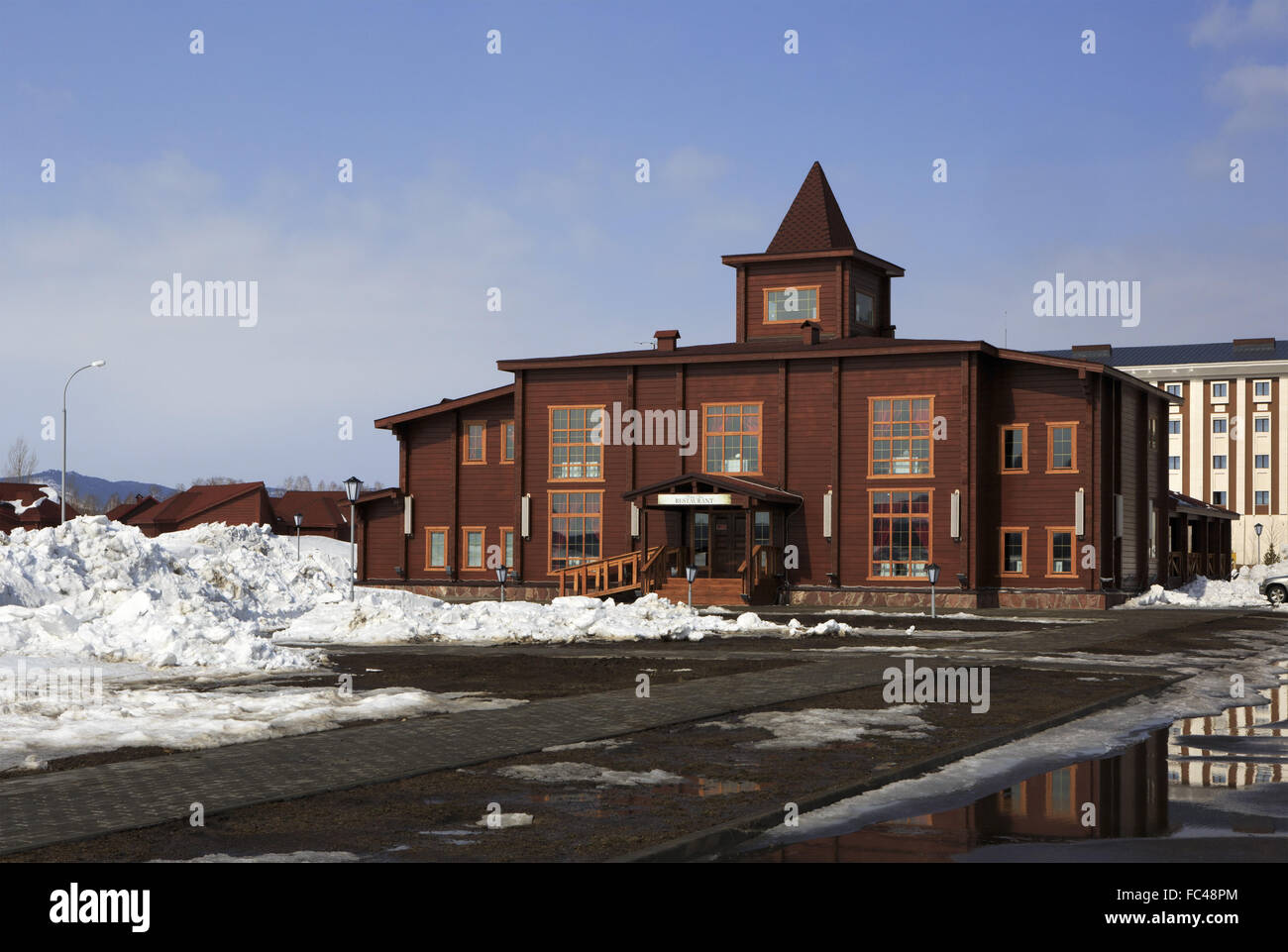 Restaurant at the hotel Rixos Borovoe Stock Photo - Alamy