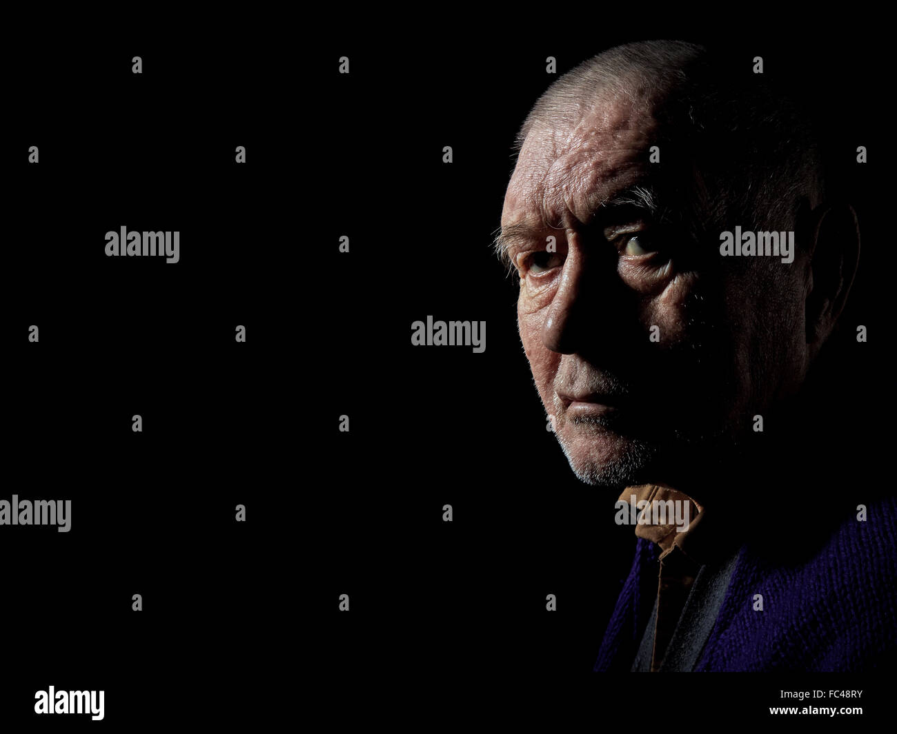 Old man thinking studio hi-res stock photography and images - Alamy