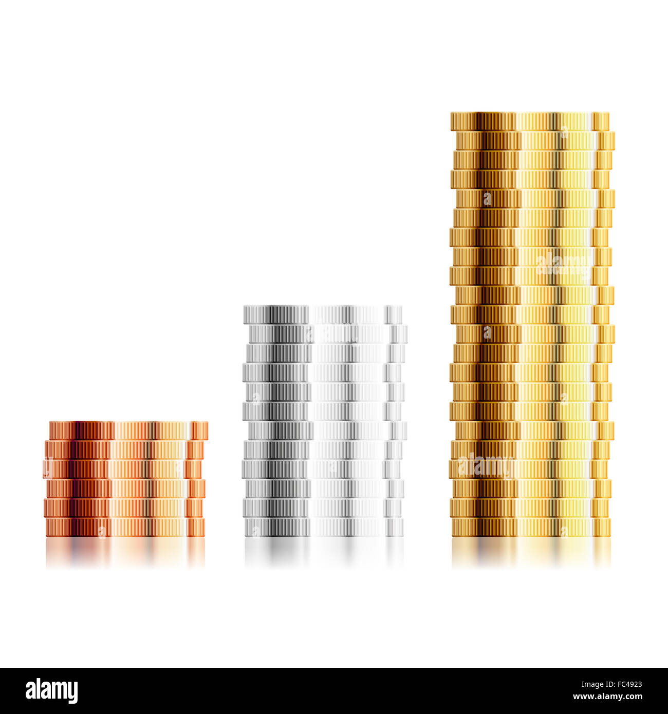 Gold coin stacks hi-res stock photography and images - Alamy