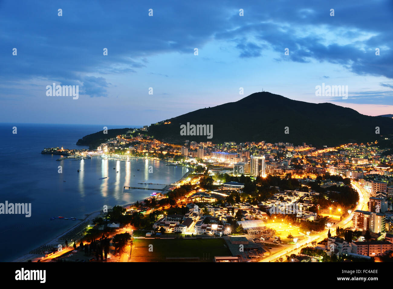 Aerial view of Budva Stock Photo - Alamy