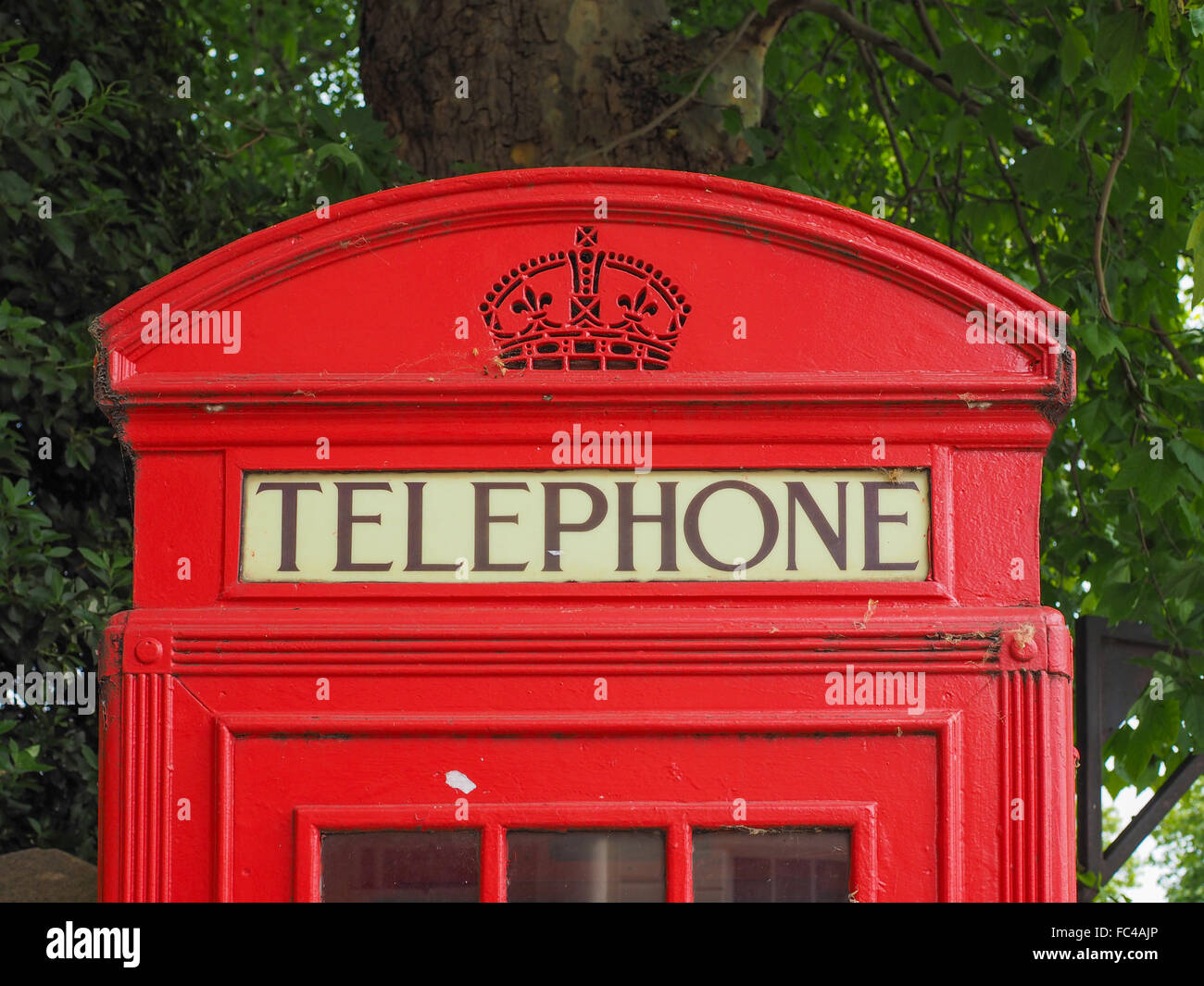 Red phone box in London Stock Photo - Alamy