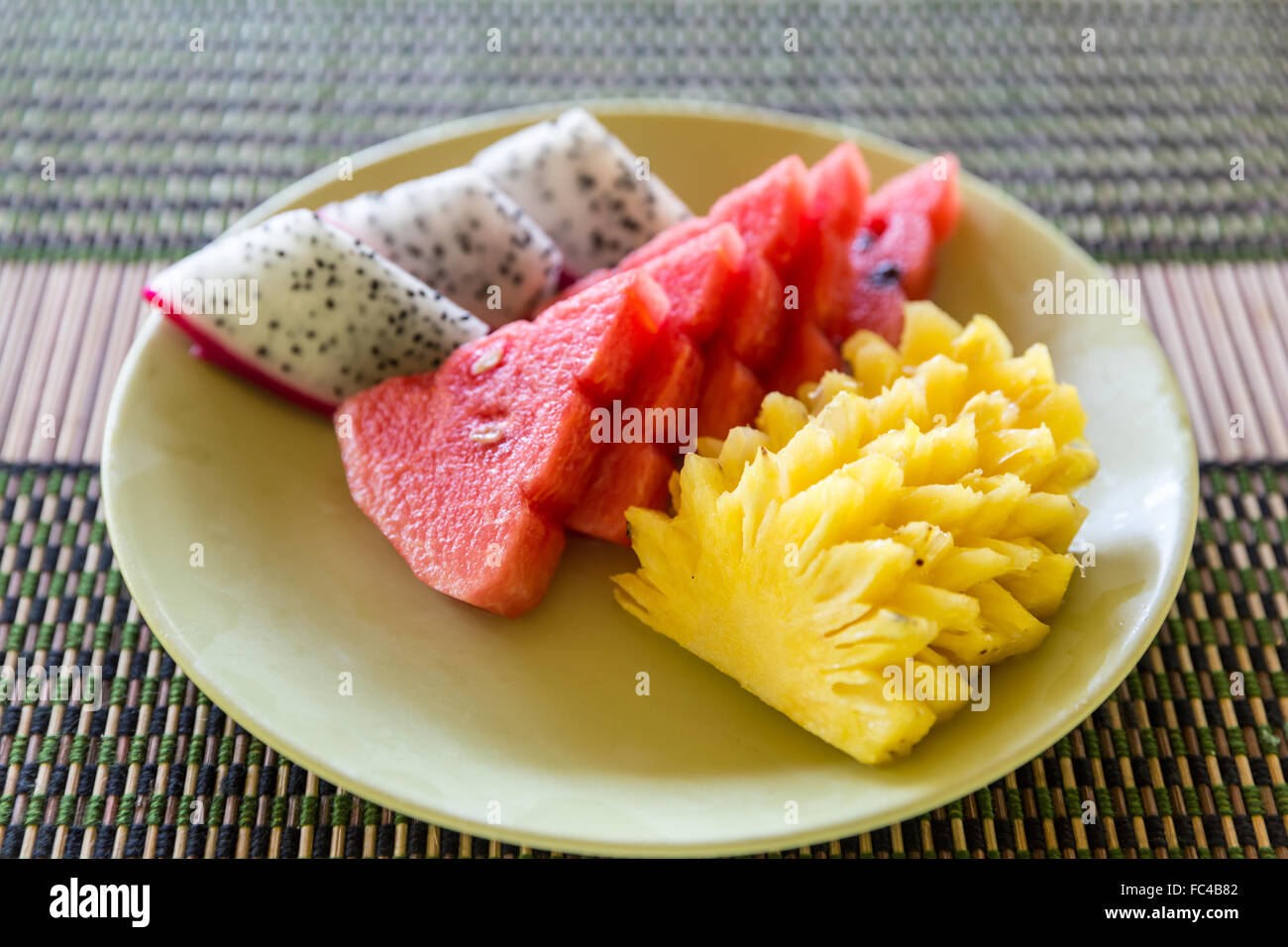 Tropical Fruit set Stock Photo - Alamy