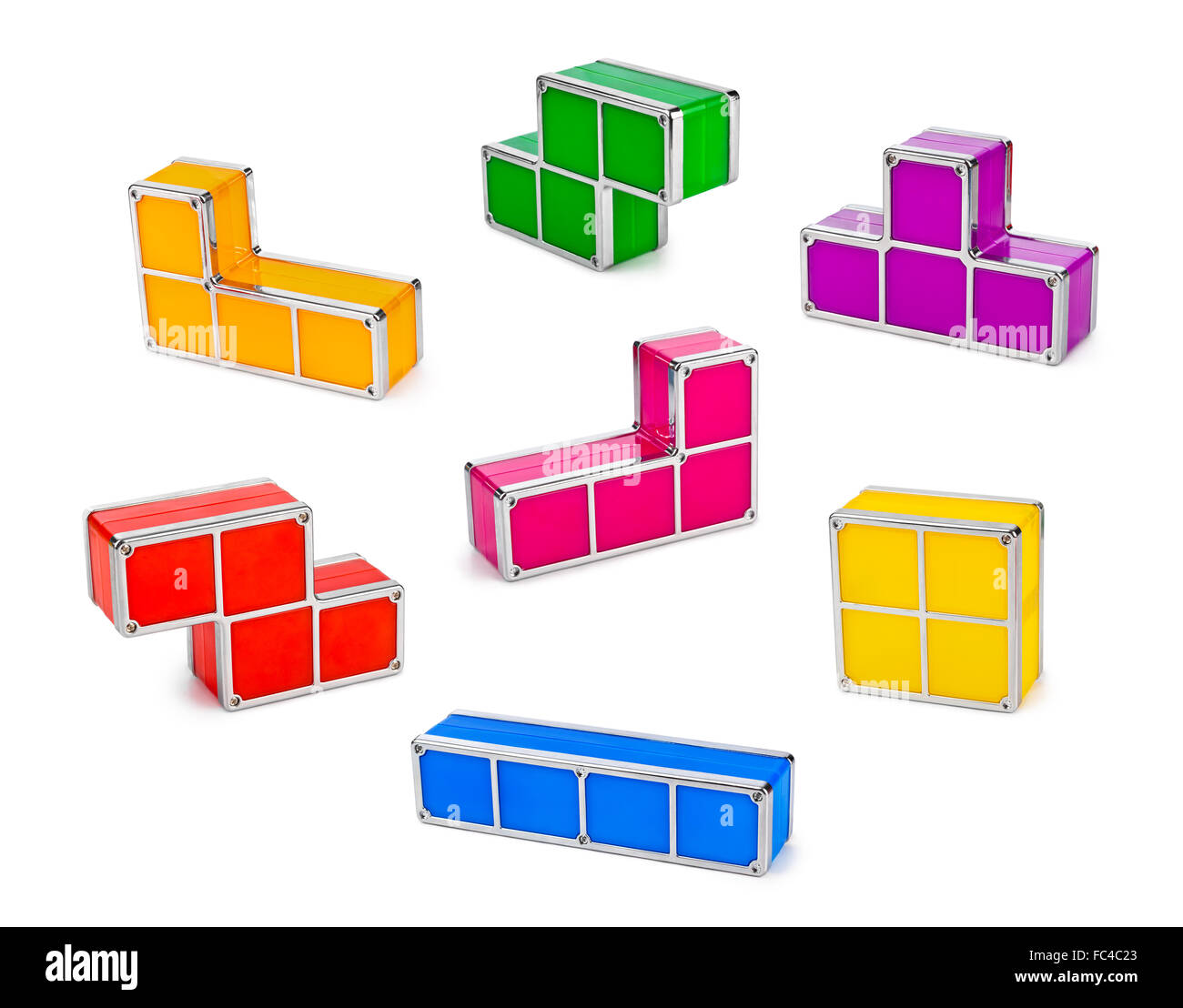 Set of tetris toy blocks Stock Photo - Alamy