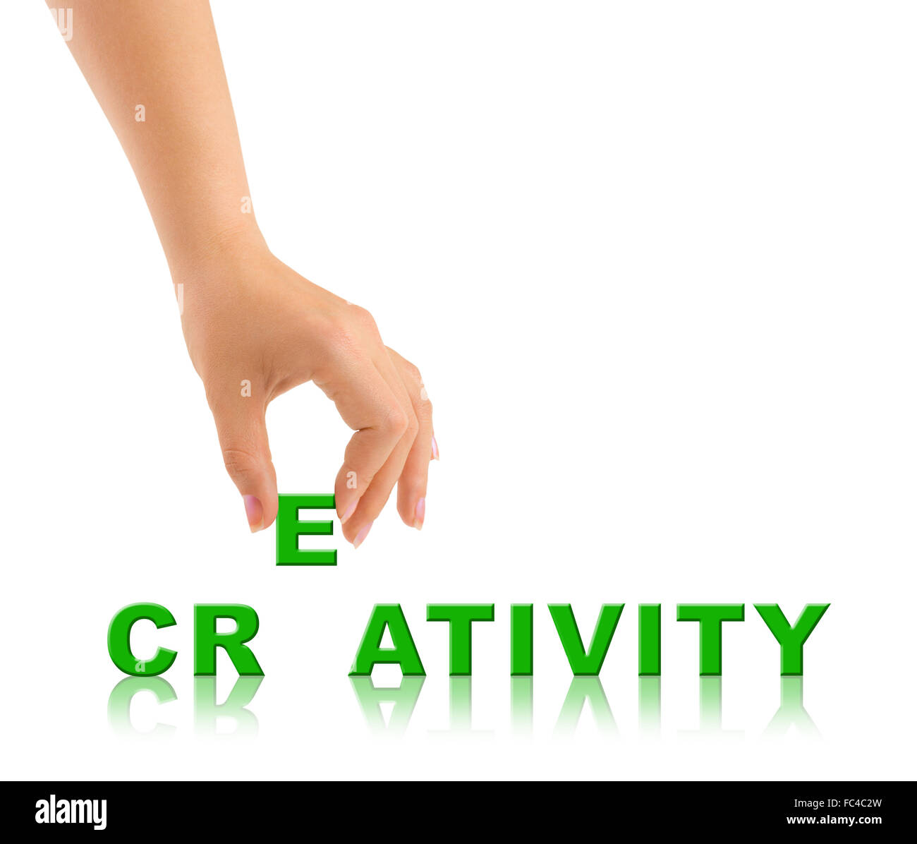 Hand and word Creativity Stock Photo - Alamy