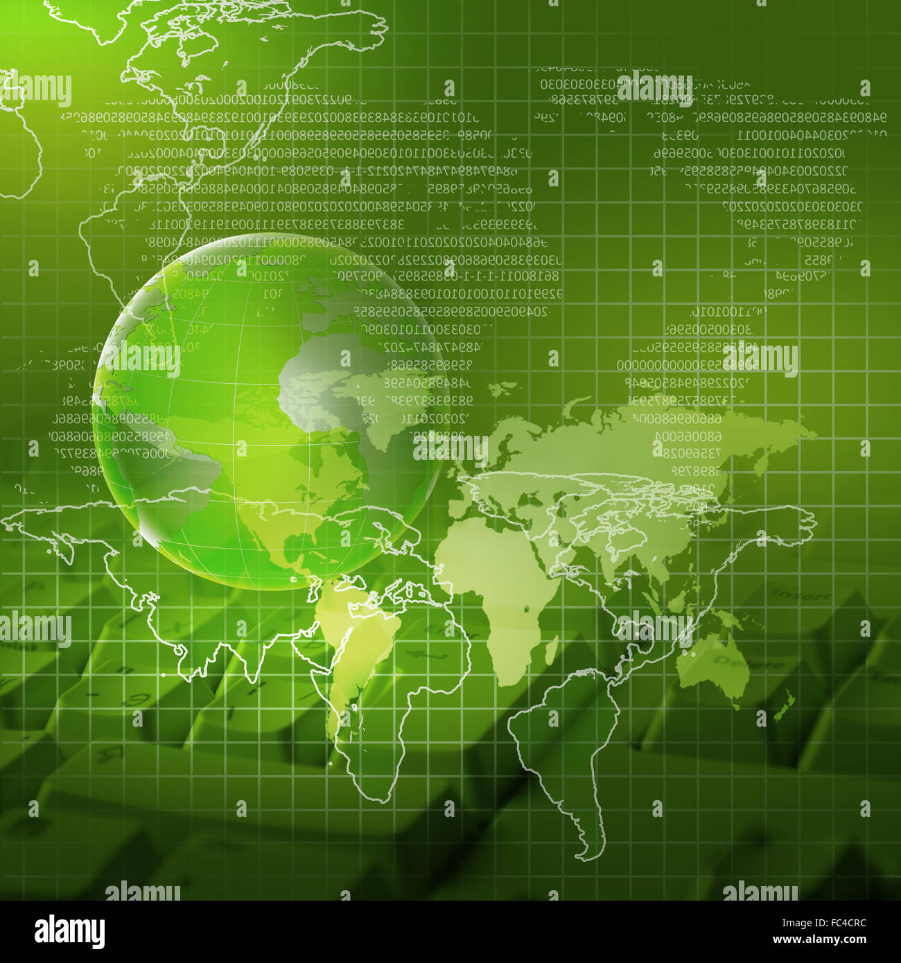 global business and modern global technology illustrated Stock Photo ...