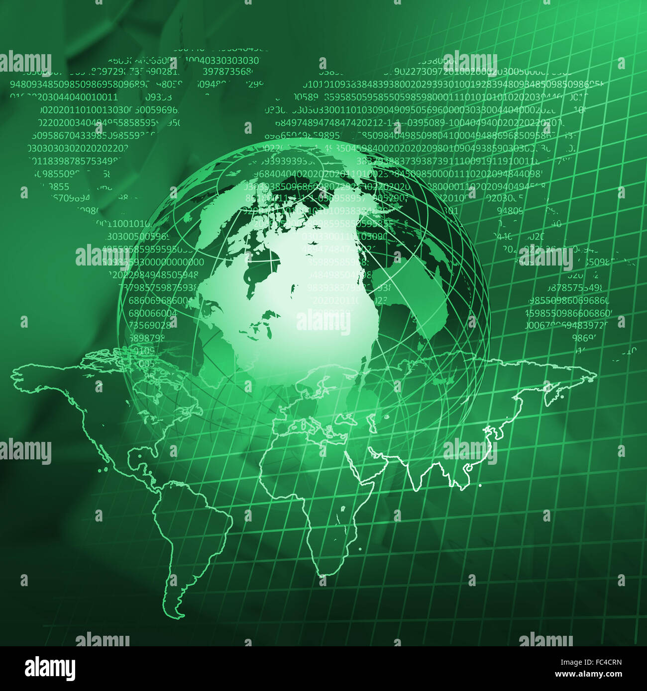 global business and modern global technology illustrated Stock Photo ...