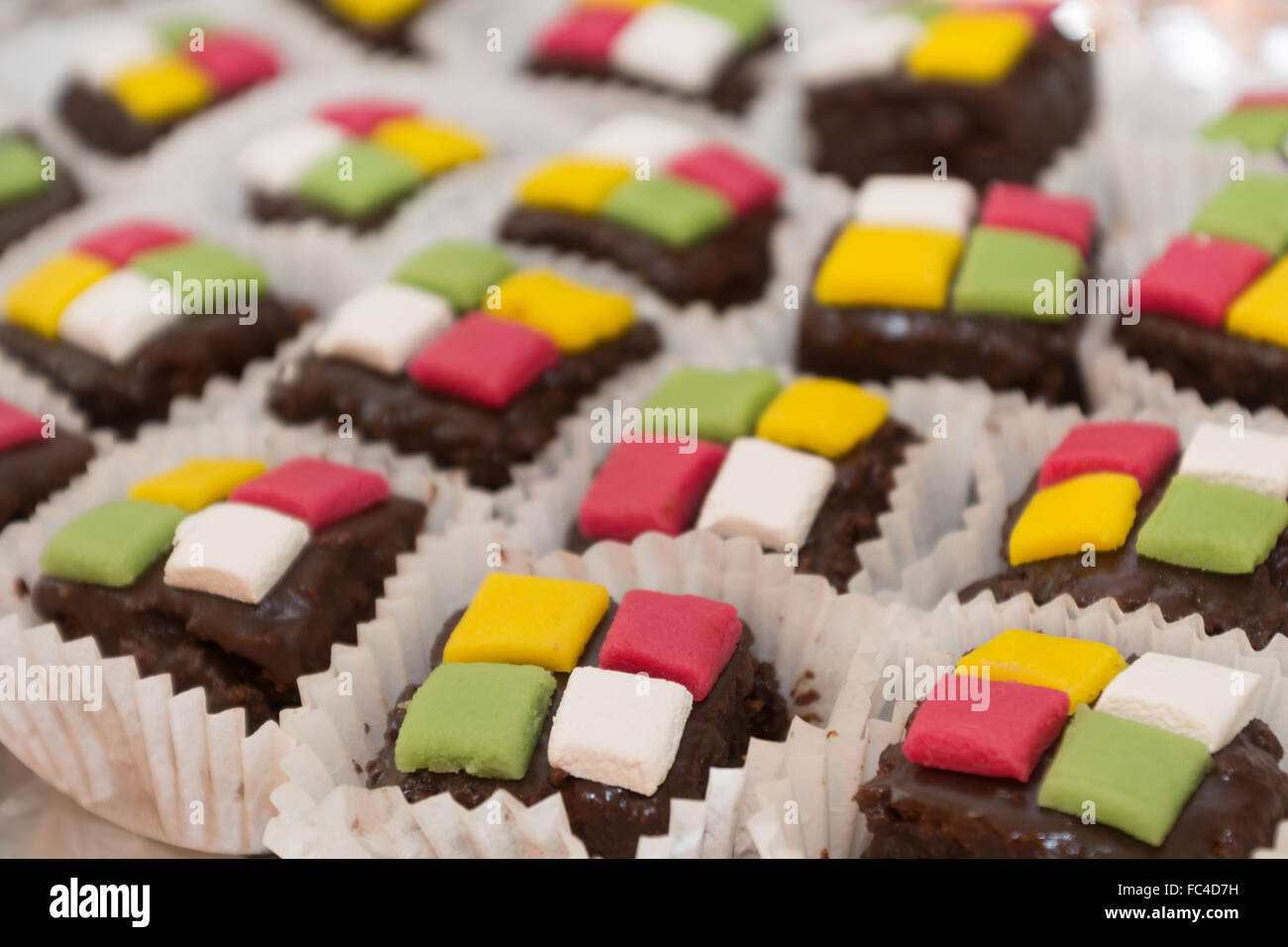 Colourful petit fours Stock Photo - Alamy