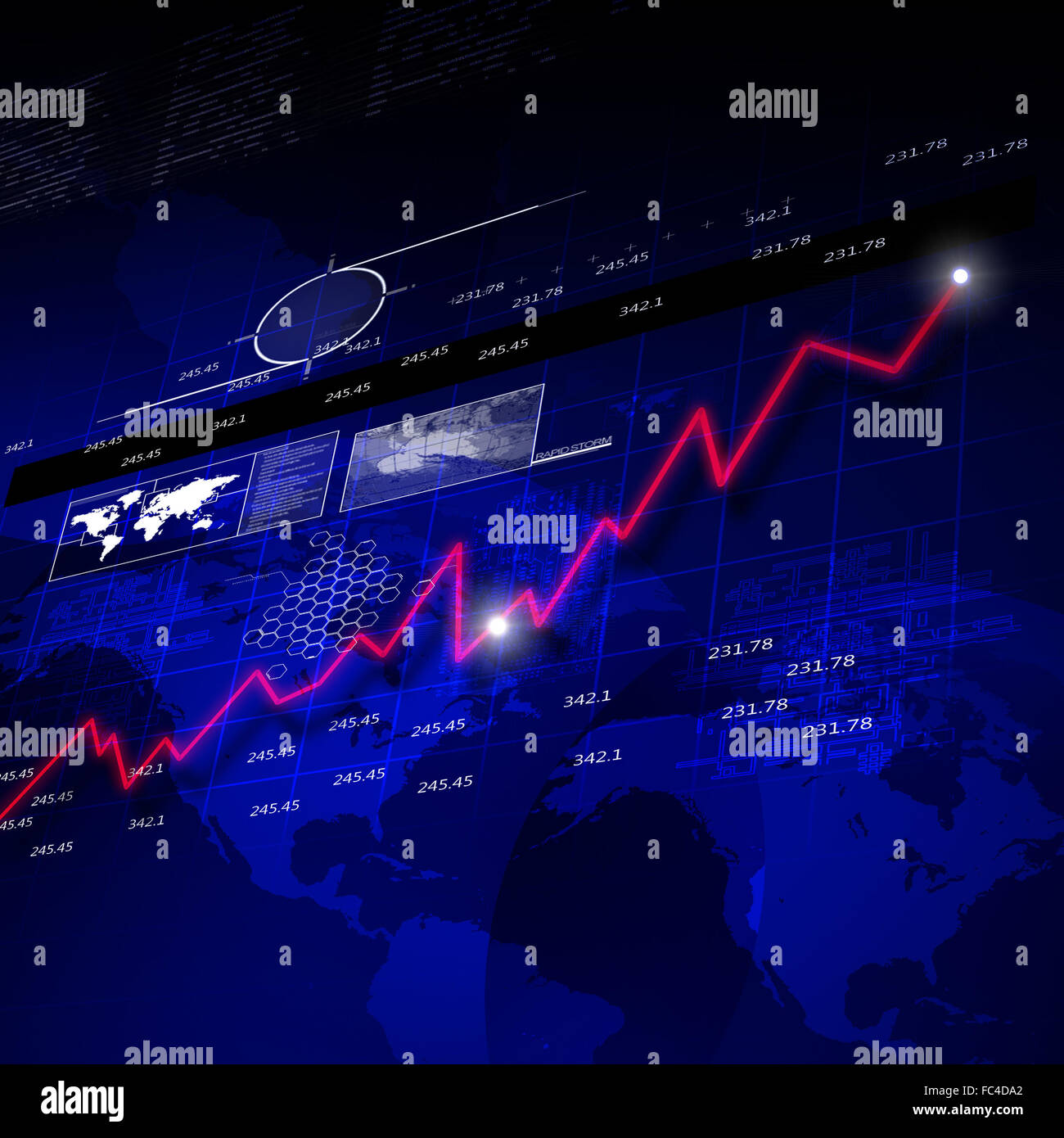 Abstract background with business elements. Symbol of a successful ...