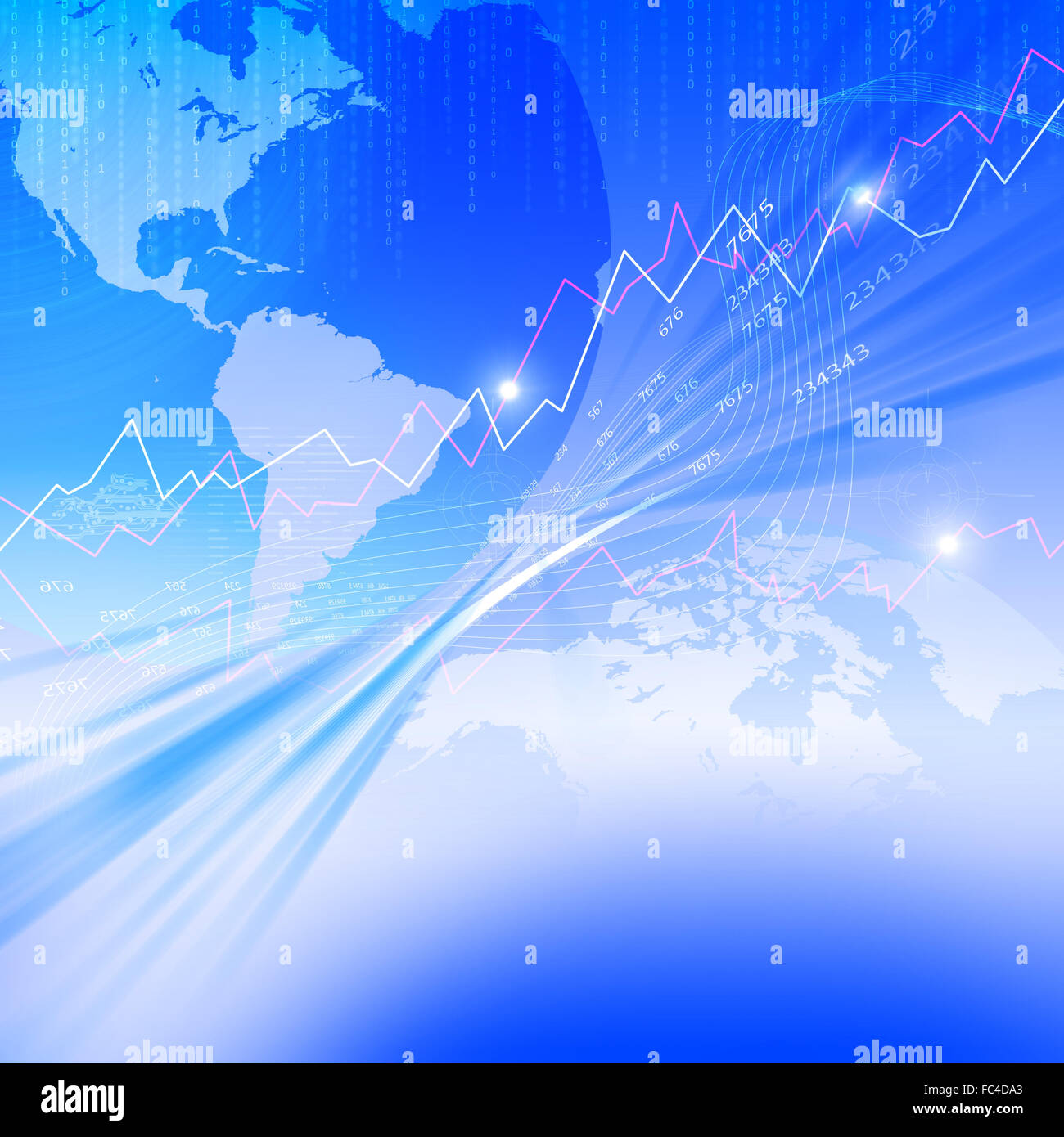 Abstract background with business elements. Symbol of a successful ...