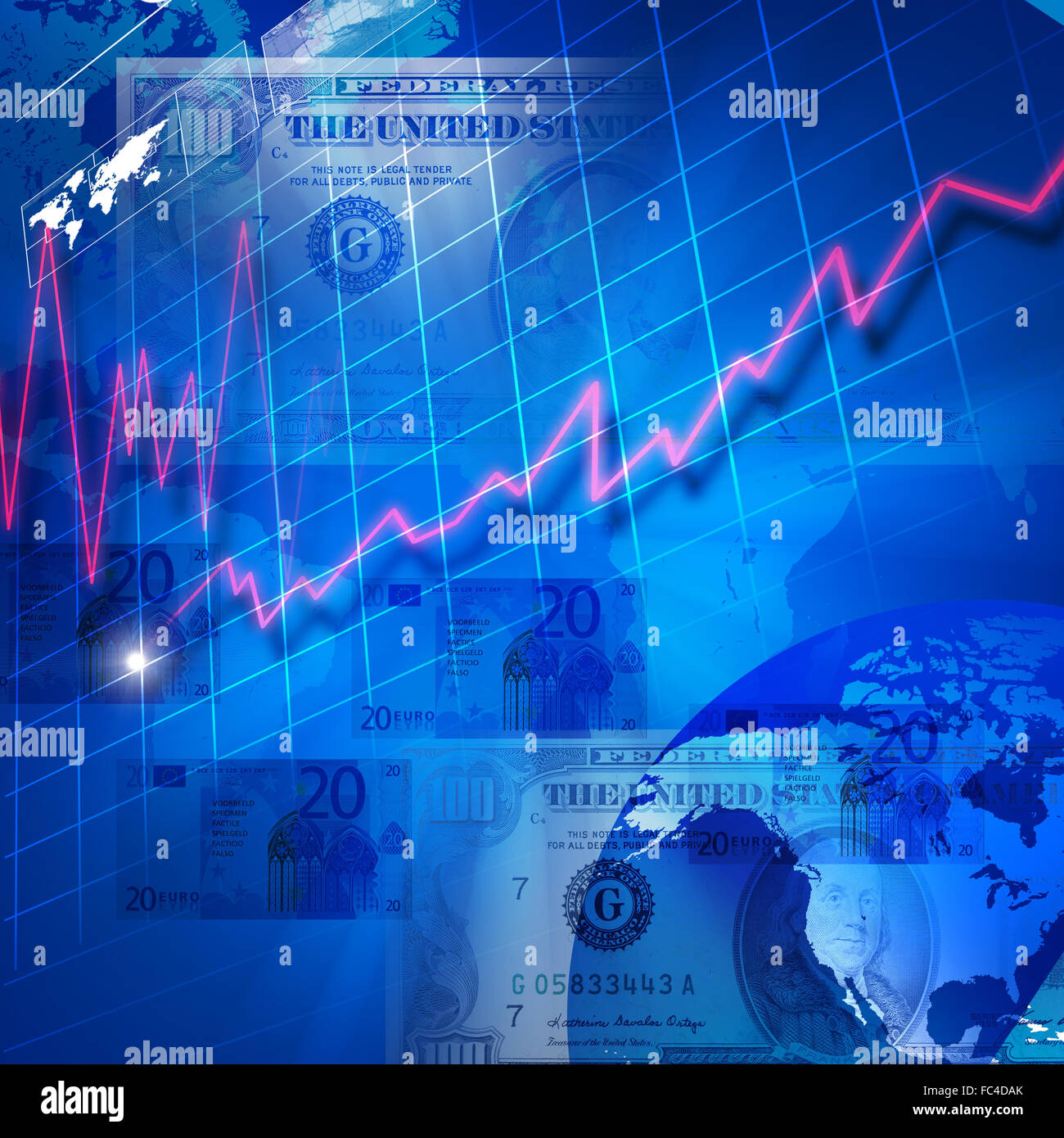 Abstract background with business elements. Symbol of a successful ...