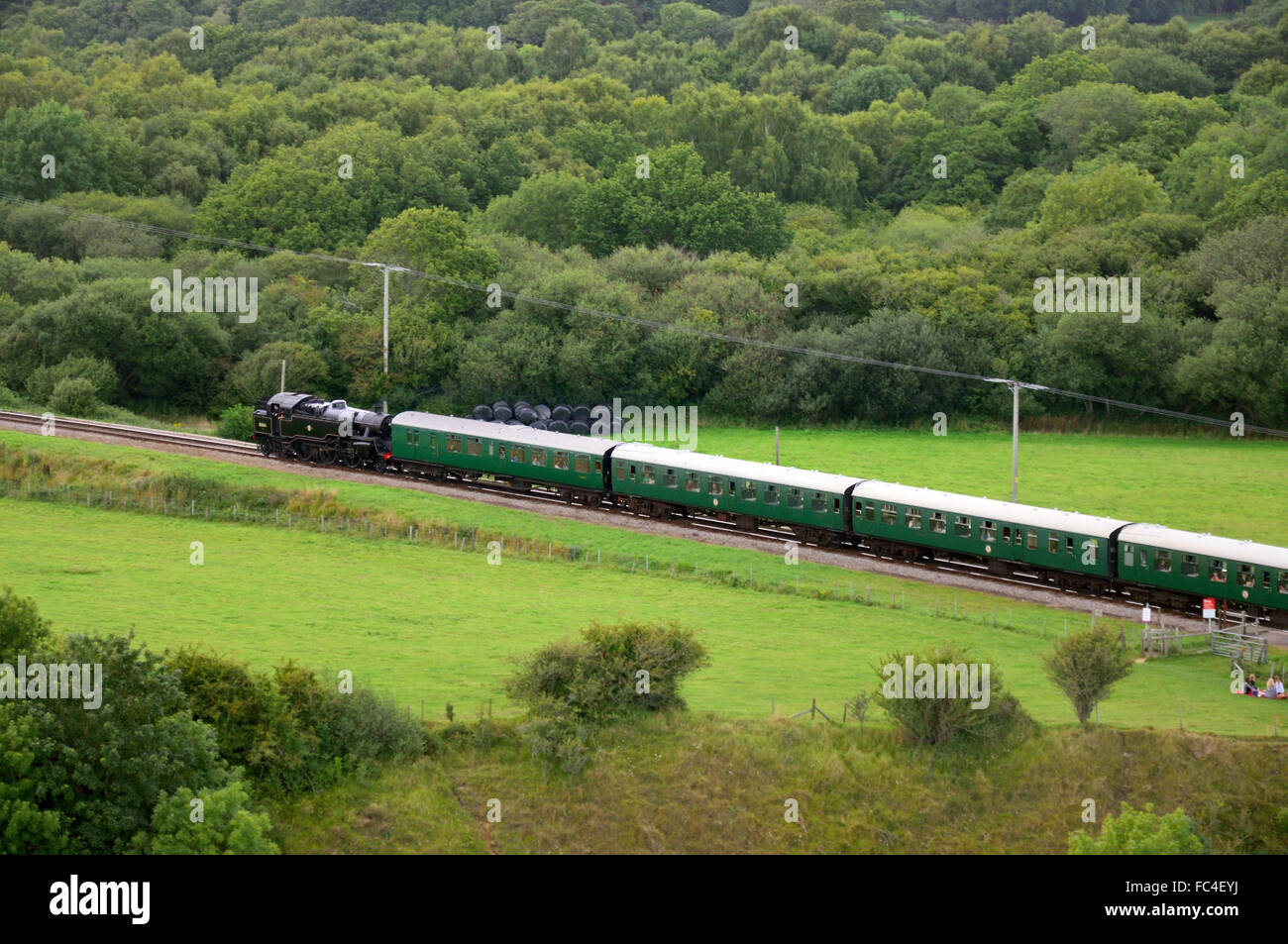 Steam Train in the Swanage Railway Stock Photo - Alamy
