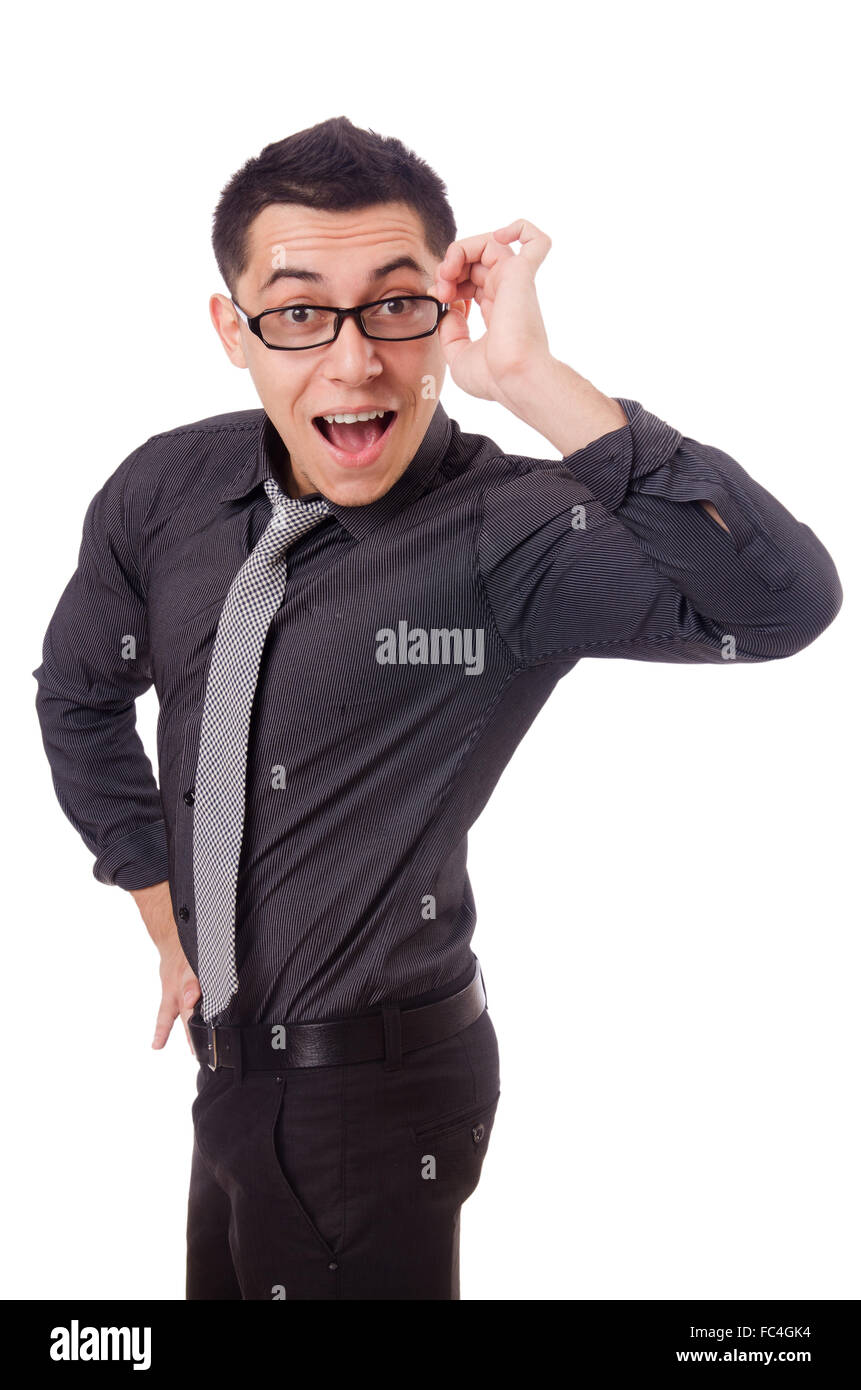 Young smiling man isolated on white Stock Photo - Alamy