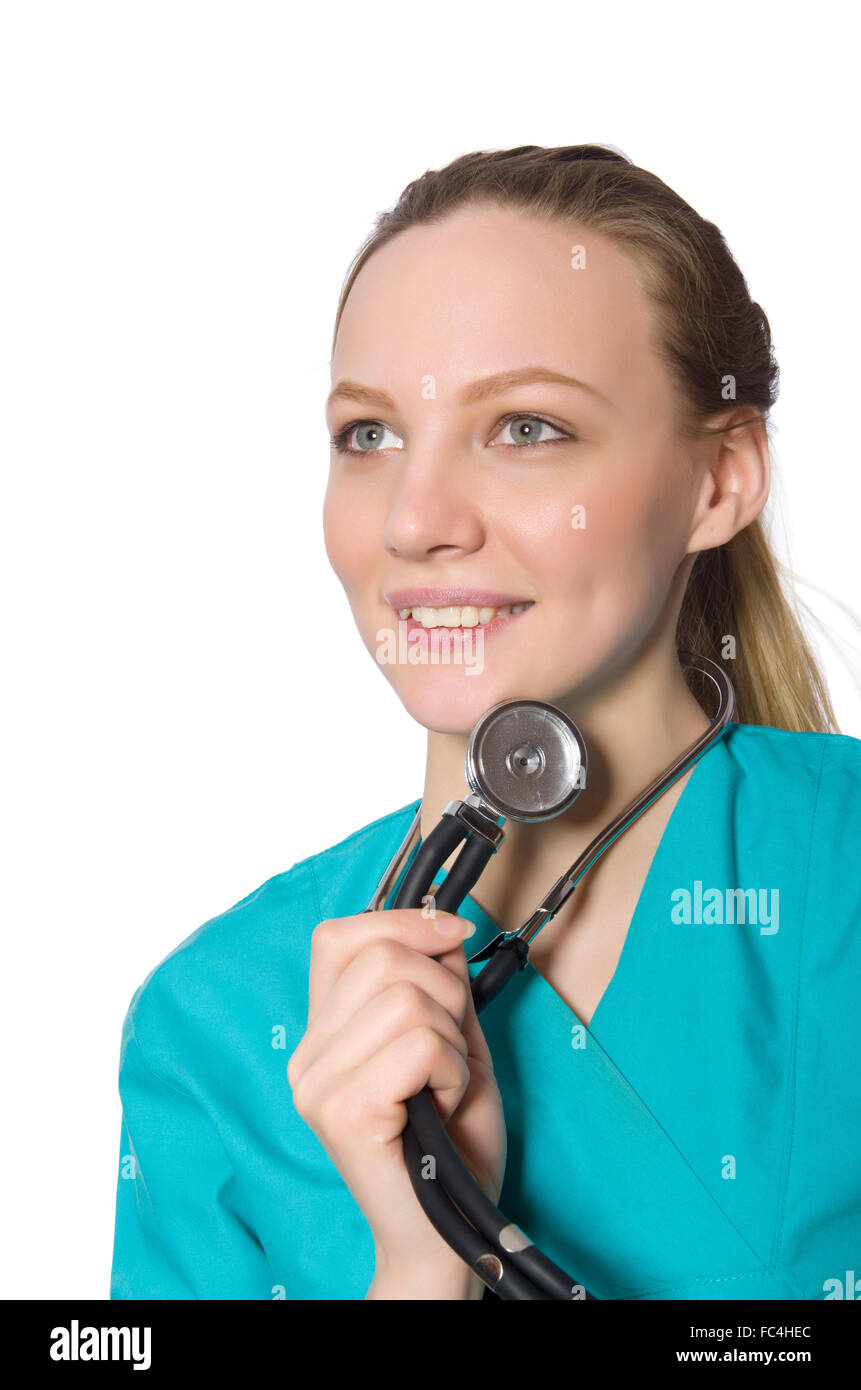 Doctor isolated on the white background Stock Photo - Alamy