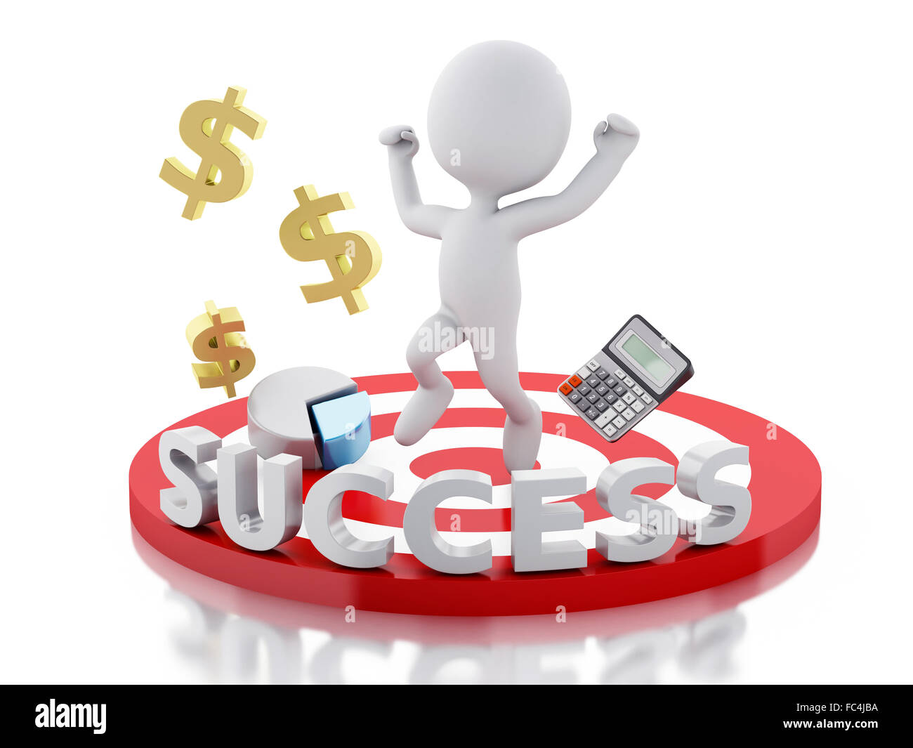 3d business people, happy jumping for the success Stock Photo - Alamy