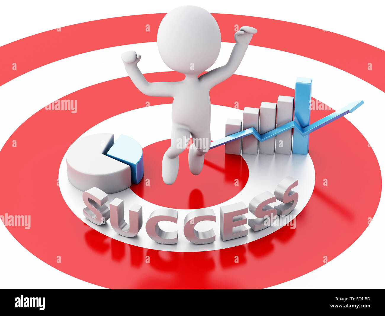3d business people, happy jumping for the success Stock Photo - Alamy