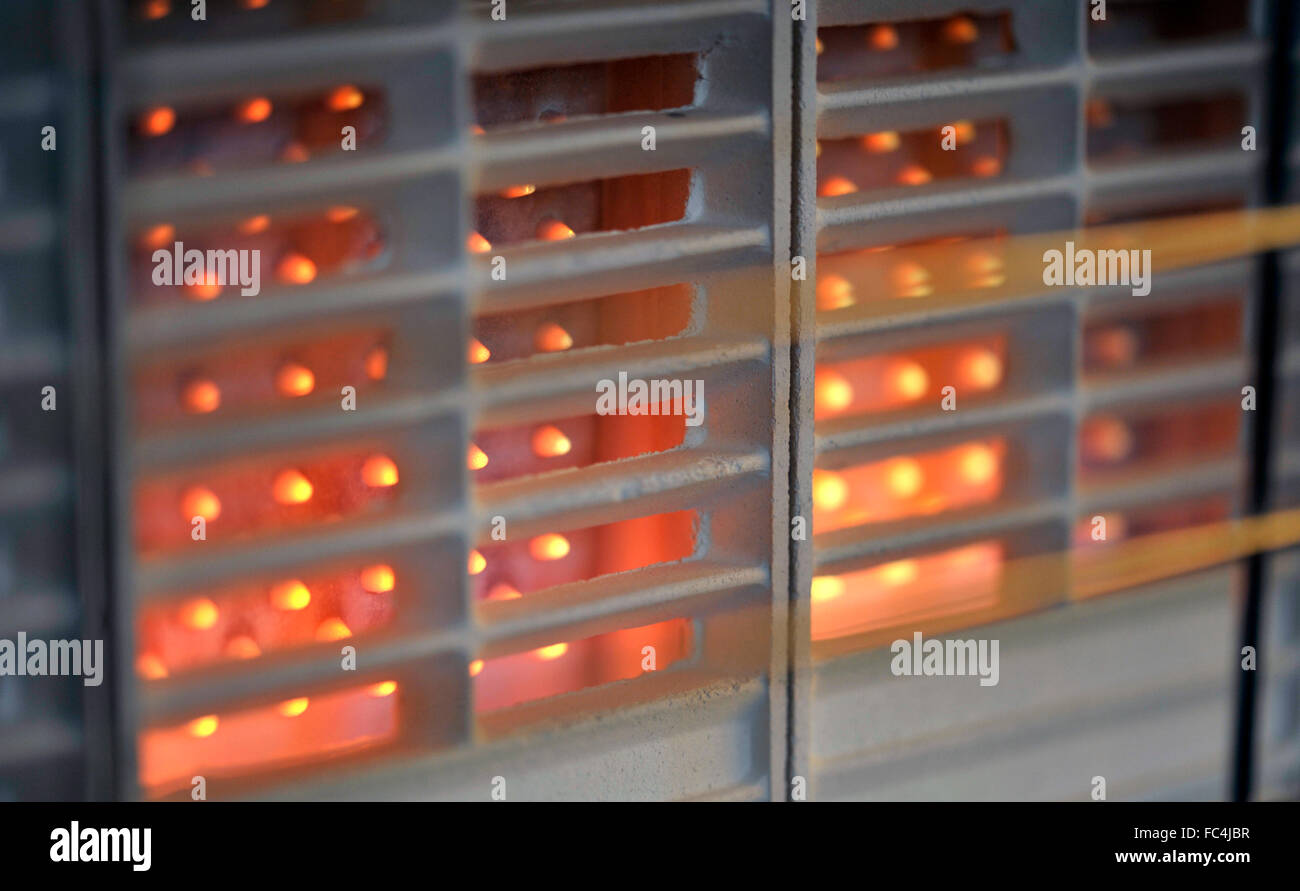 Radiant gas household fire heater Stock Photo - Alamy