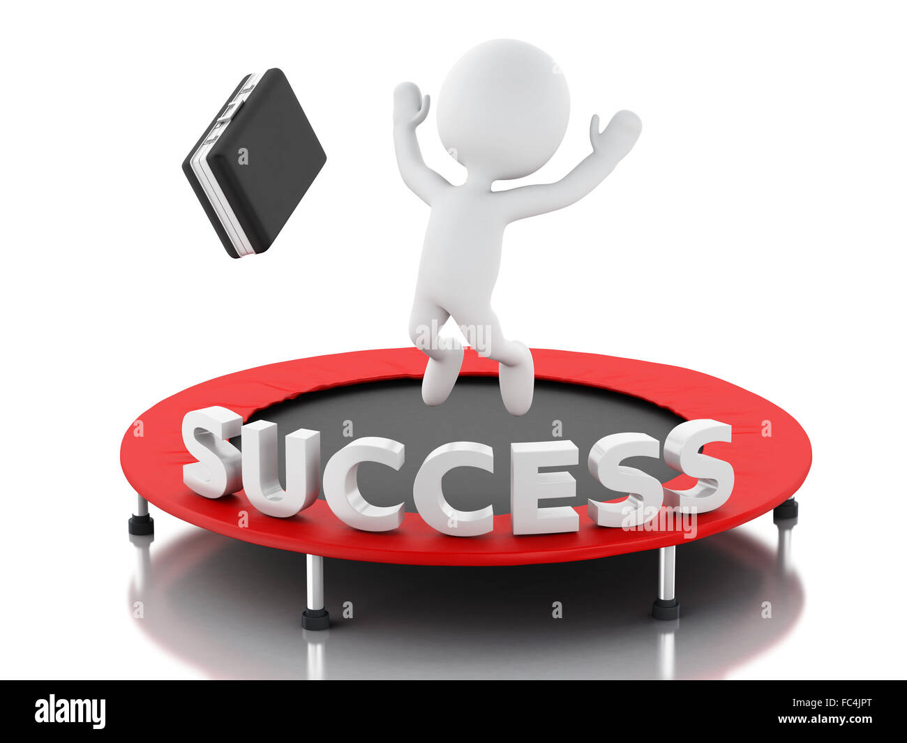 3d business people, happy jumping for the success Stock Photo - Alamy