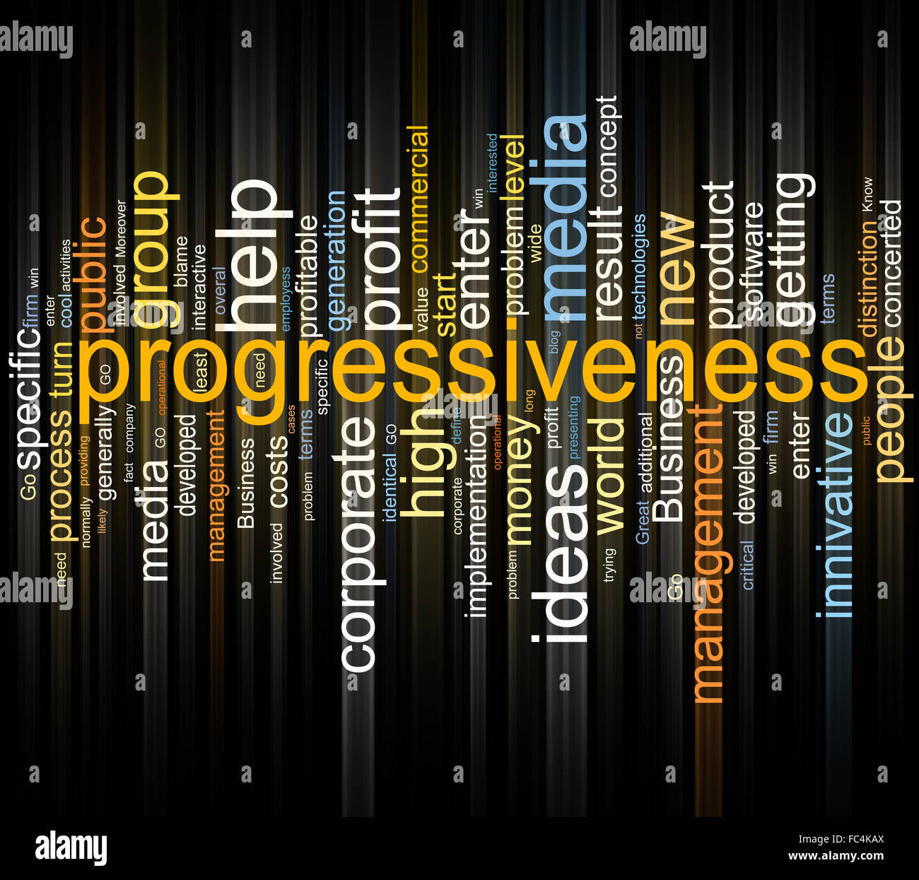 collage of different words on a dark background on business topics ...