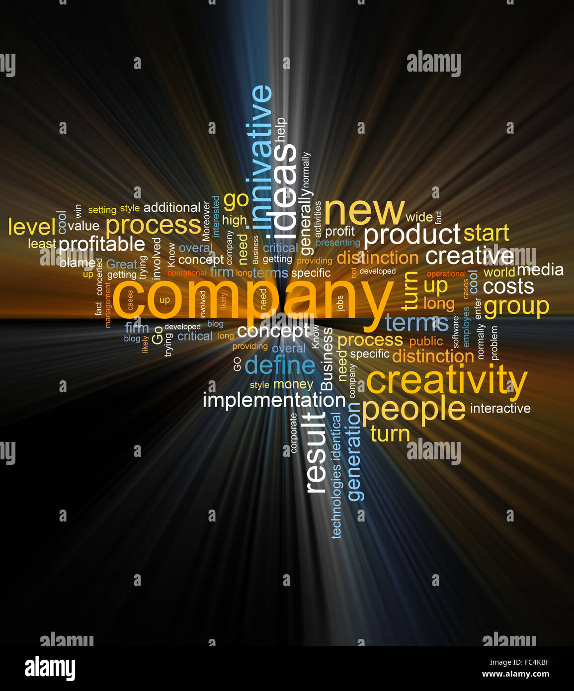 collage of different words on a dark background on business topics ...