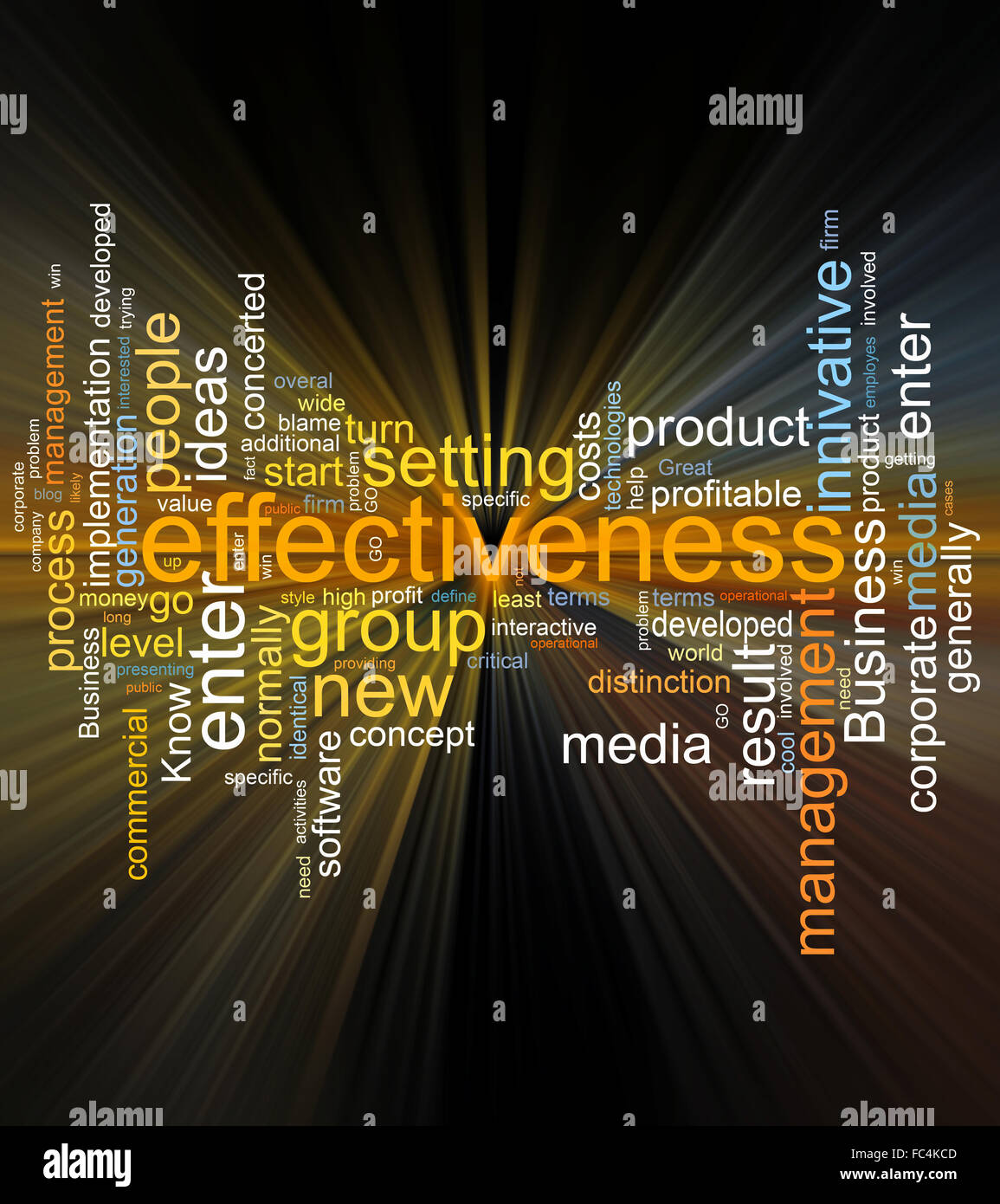 collage of different words on a dark background on business topics ...