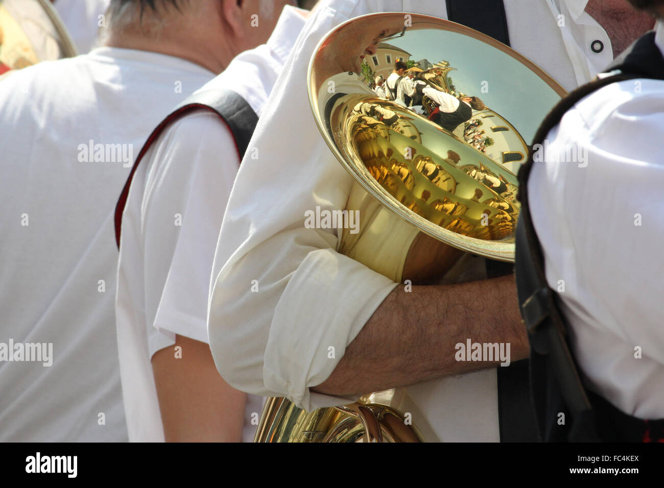 Bavarian brass band tuba player hi-res stock photography and images - Alamy