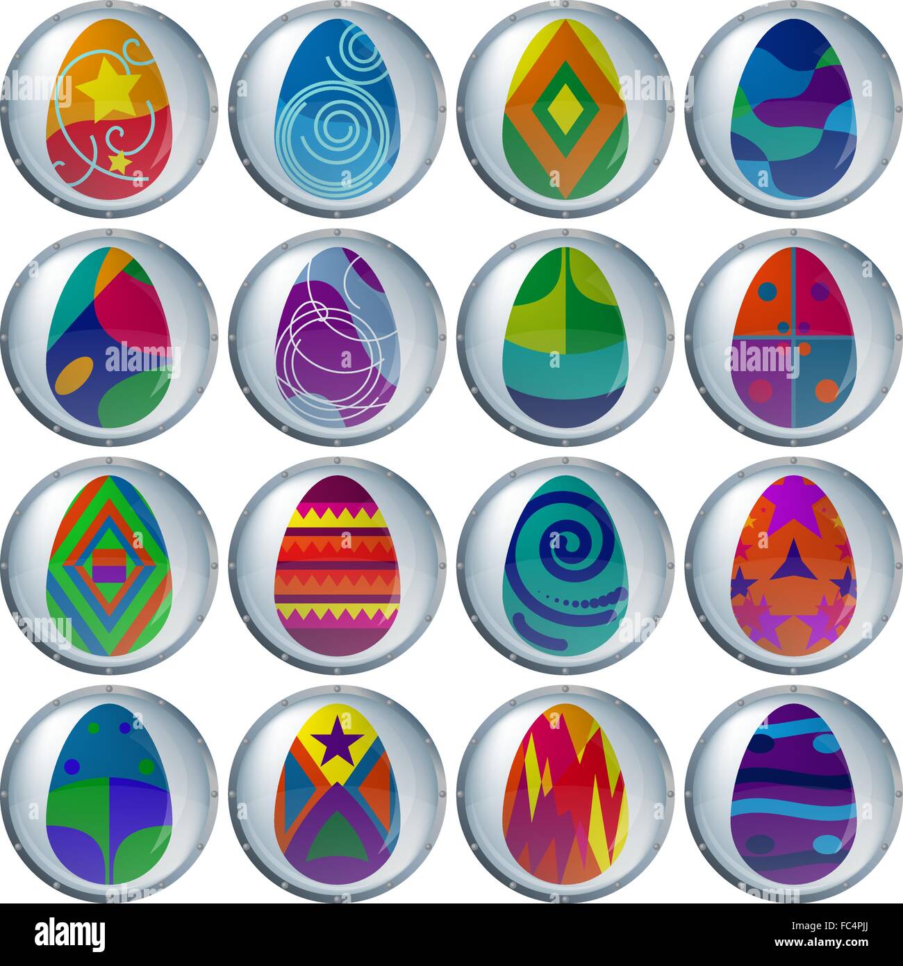 Buttons, Easter eggs, set Stock Vector Image & Art - Alamy