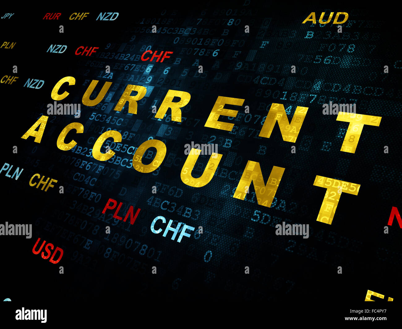 Currency concept: Current Account on Digital background Stock Photo - Alamy