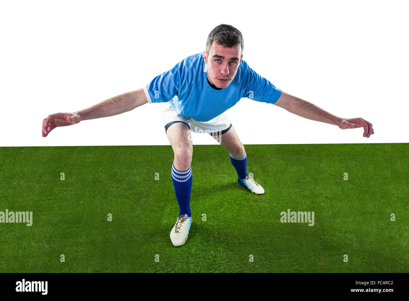 Rugby player tackling the opponent Stock Photo - Alamy