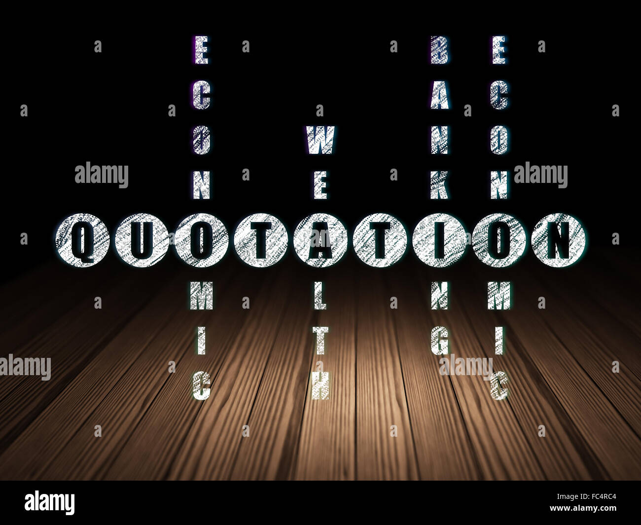 Money concept: Quotation in Crossword Puzzle Stock Photo - Alamy