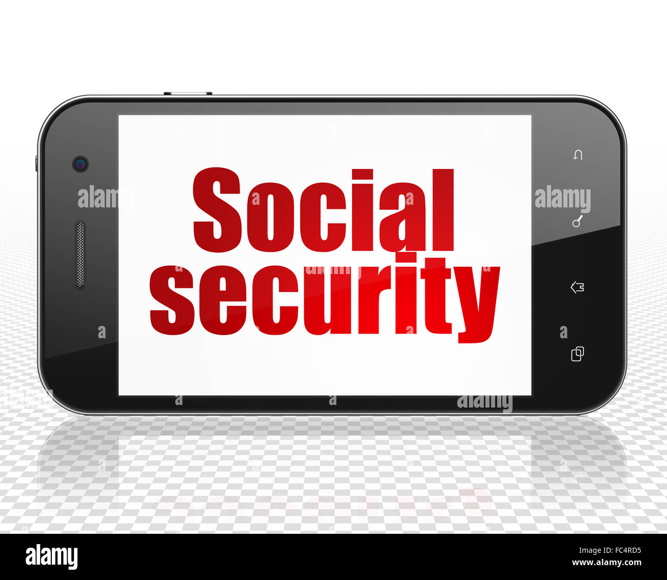 Security concept: Smartphone with Social Security on display Stock ...