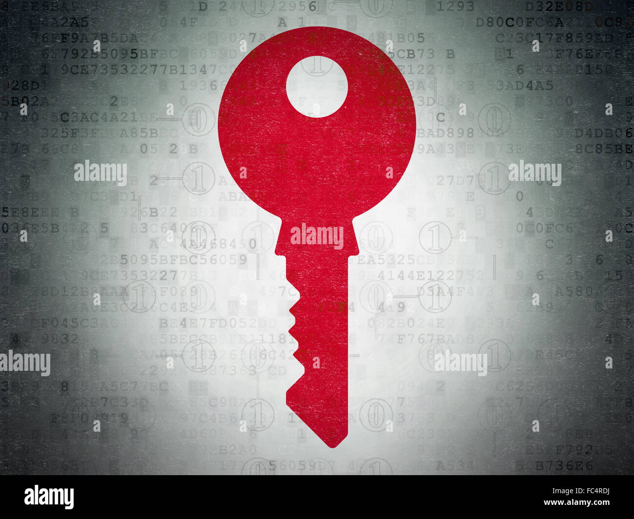 Safety concept: Key on Digital Paper background Stock Photo - Alamy