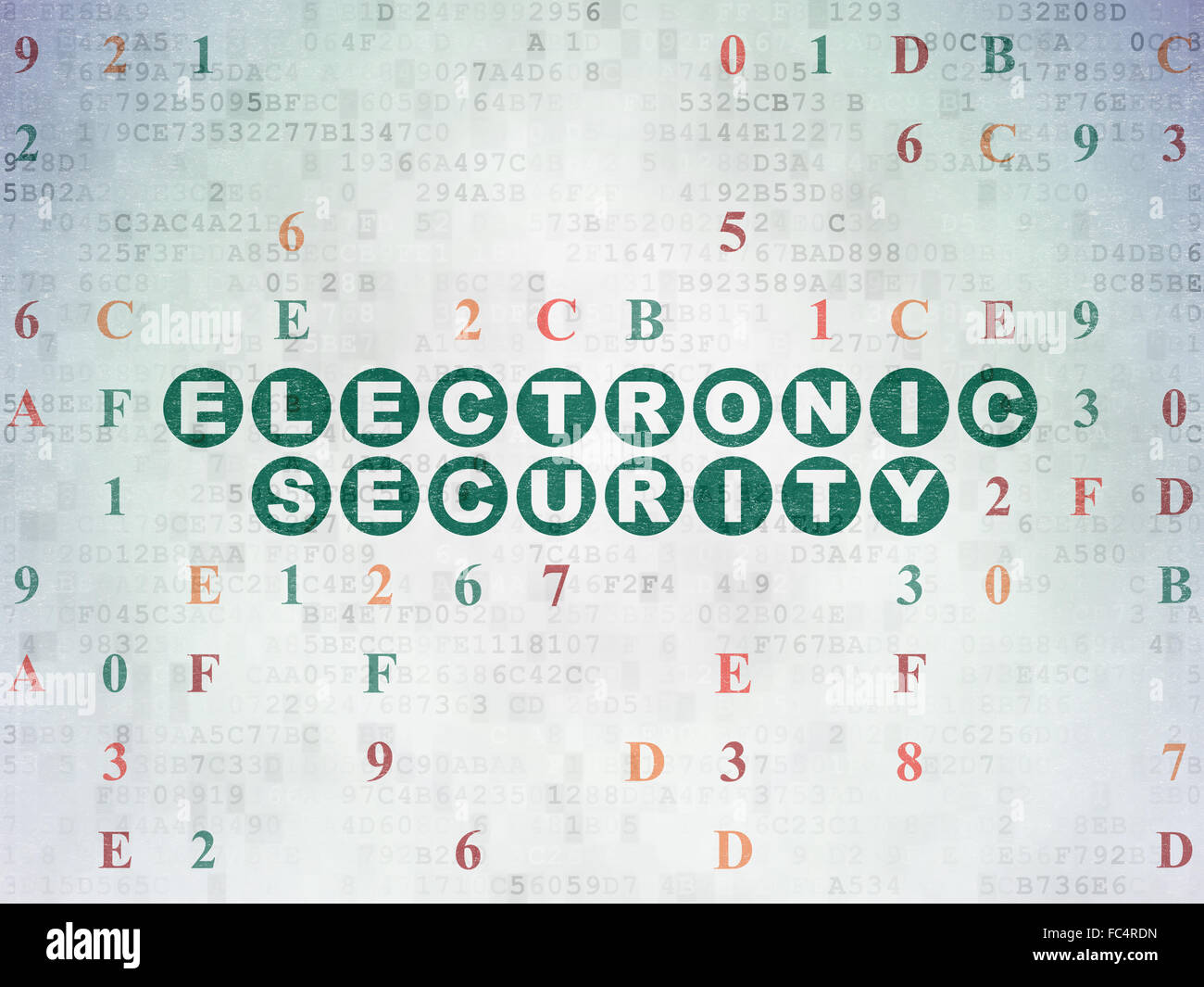 Safety concept: Painted green text Electronic Security on Digital Paper ...