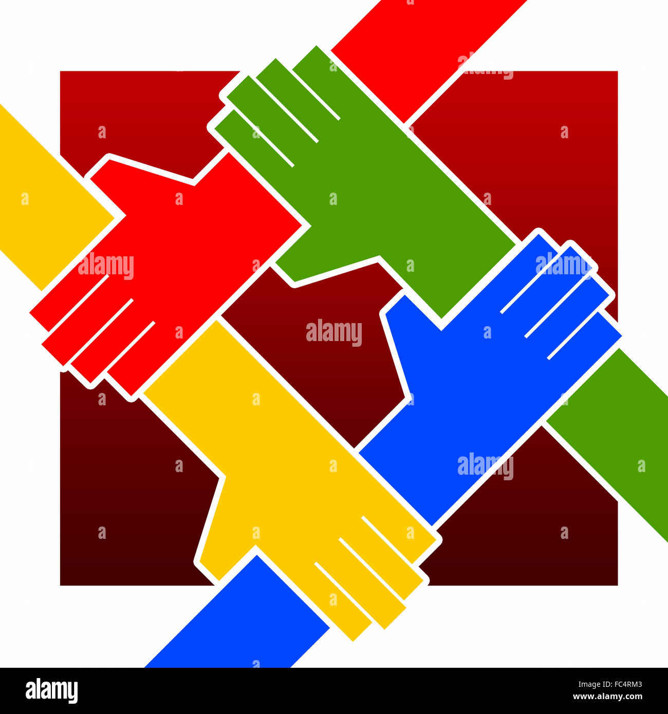 Hands holding each other. a symbol of friendship and cooperation ...