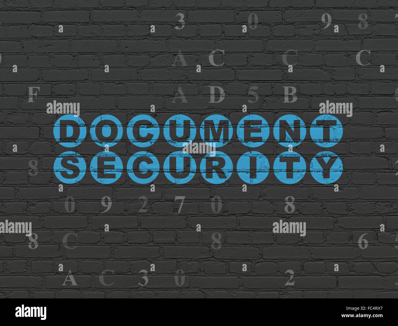 Privacy concept: Document Security on wall background Stock Photo - Alamy