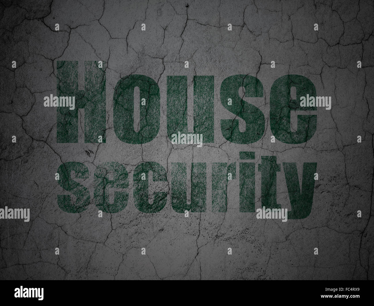 Privacy concept: House Security on grunge wall background Stock Photo ...