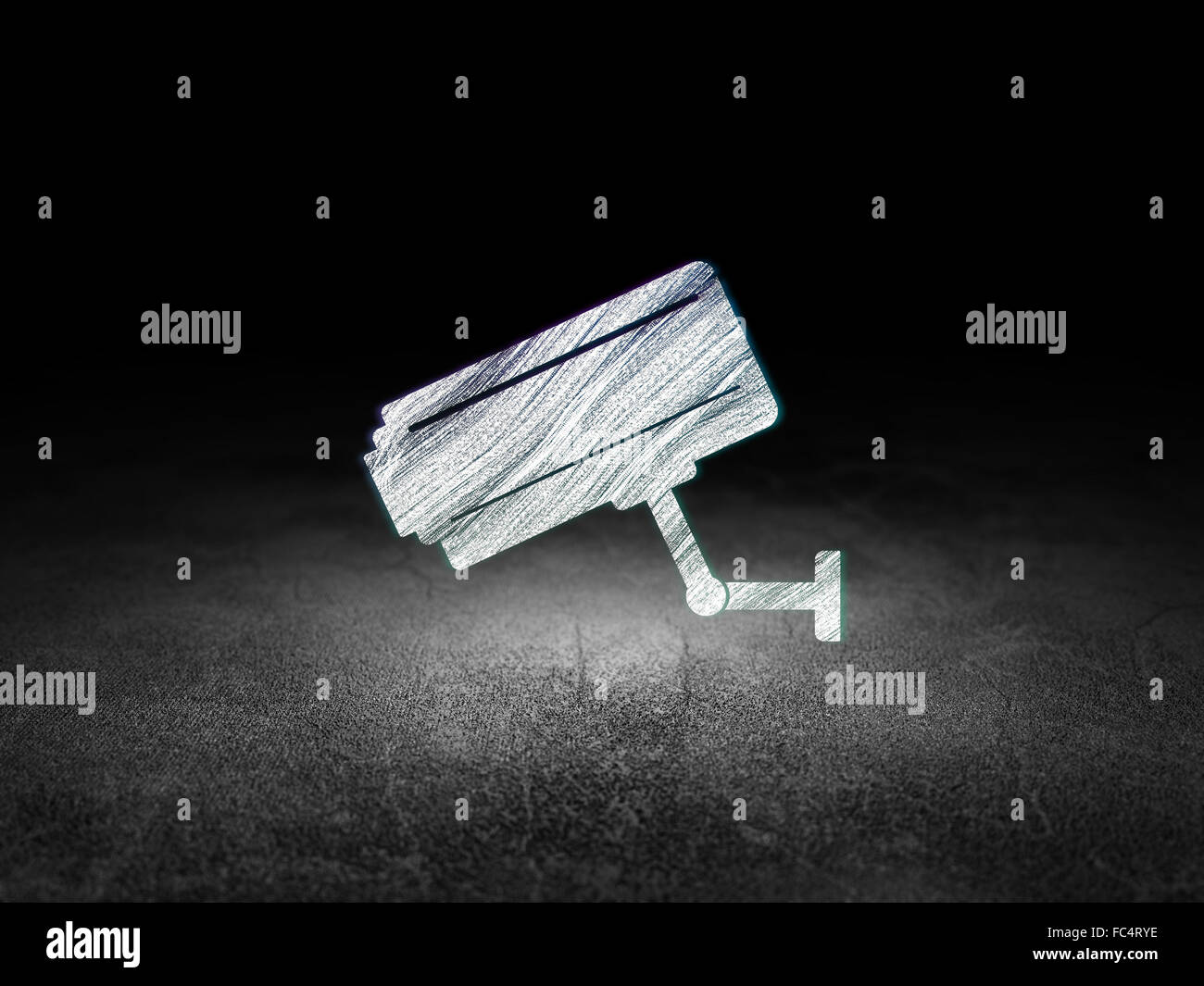 Privacy concept: Cctv Camera in grunge dark room Stock Photo - Alamy