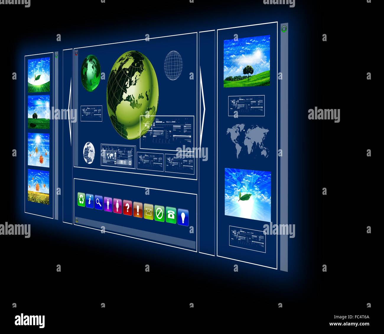 GPS navigator display with globe and map images on it Stock Photo - Alamy