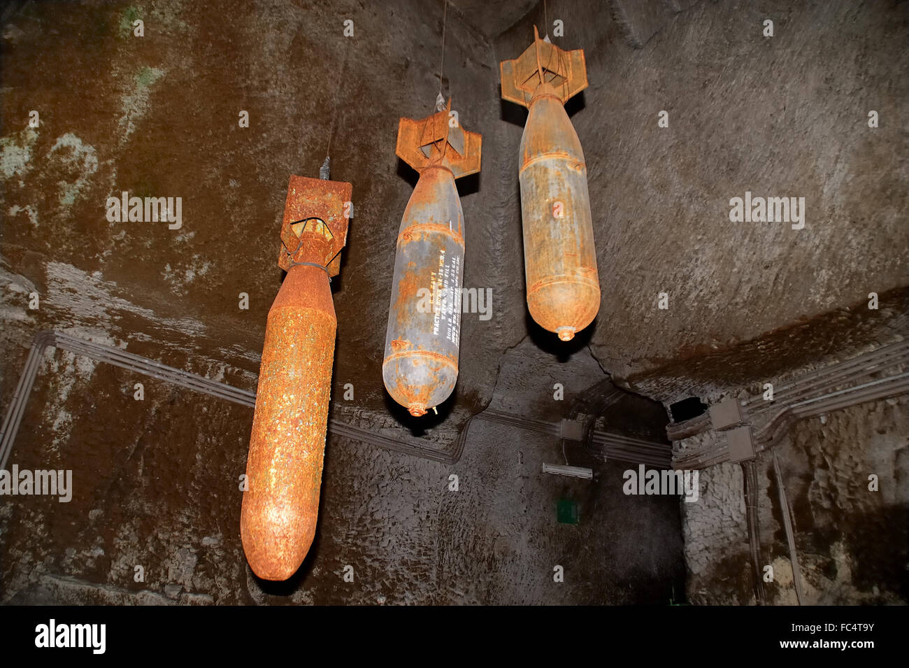 Naples underground. WWII bombs. Naples was the most bombed Italian city ...