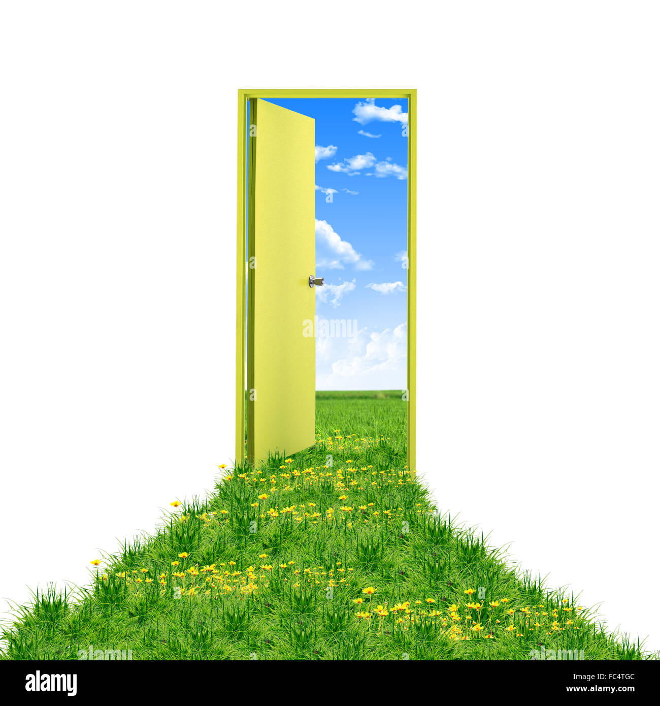 Freedom open door green field hi-res stock photography and images - Alamy