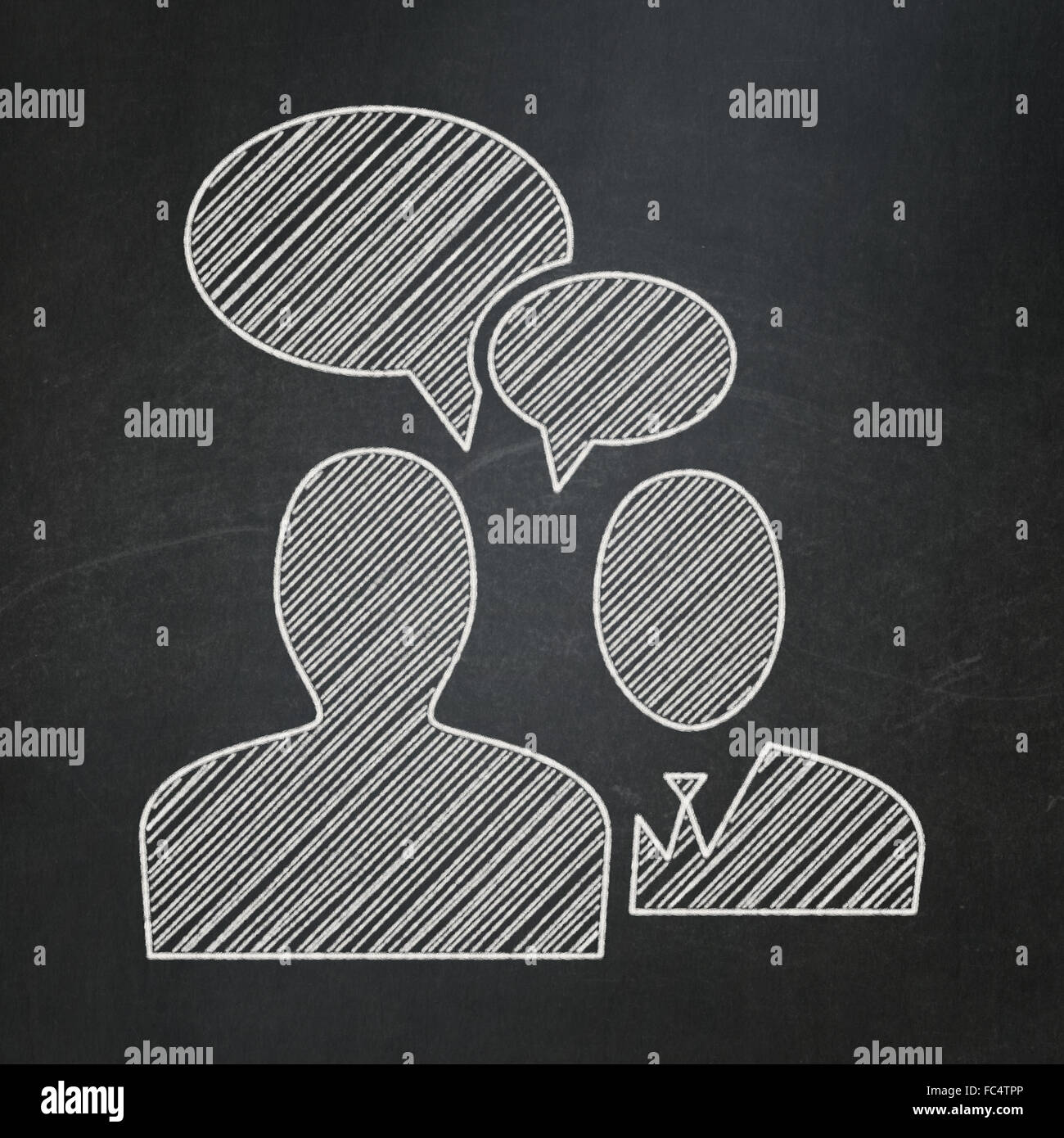 Business concept: Business Meeting on chalkboard background Stock Photo ...