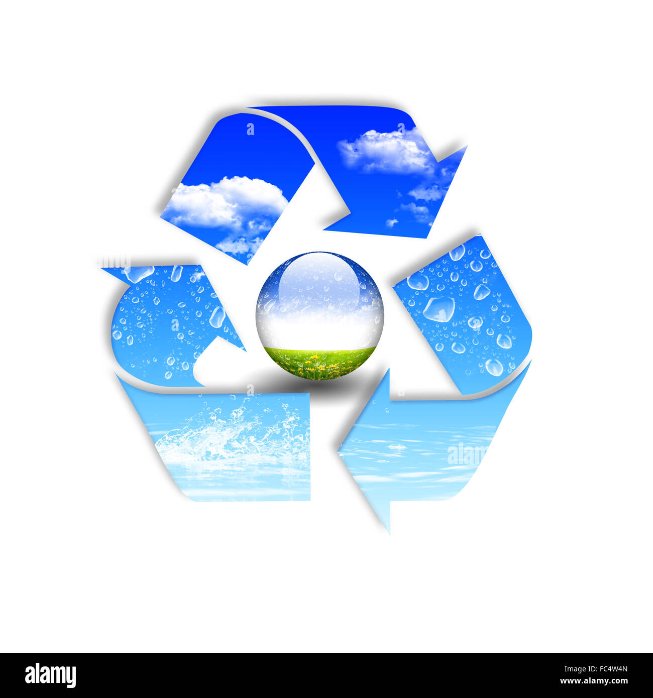 symbol of environment protection and recycling technology Stock Photo ...