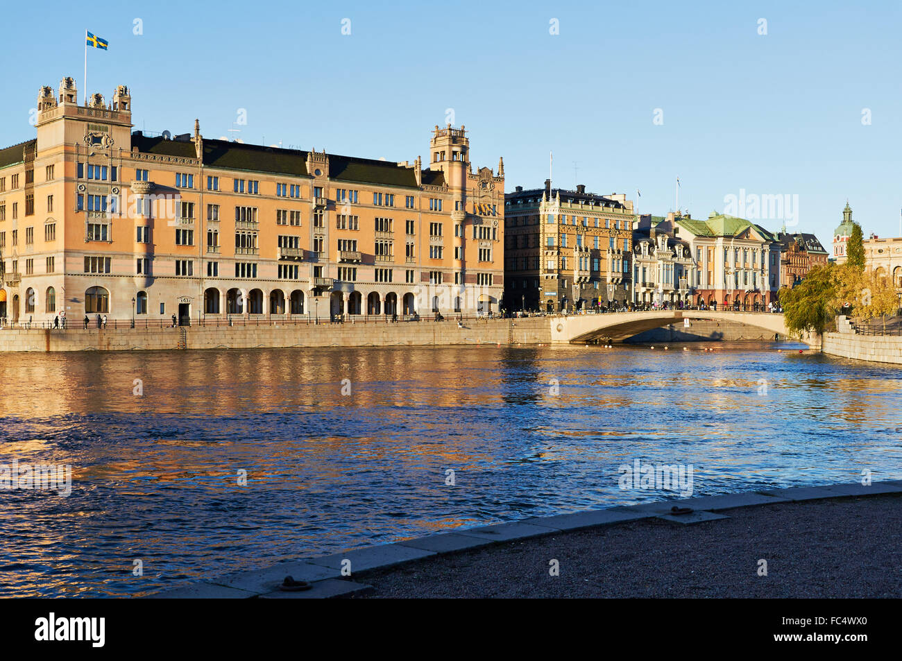 Rosenbad and Riksbron, Stockholm, Sweden Stock Photo - Alamy