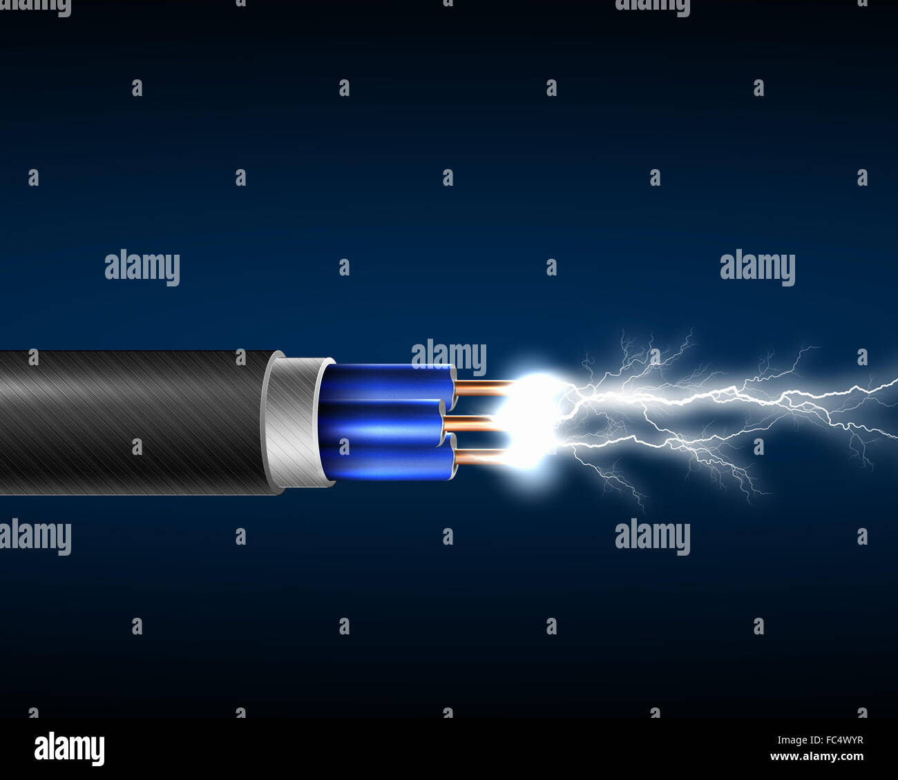 Power cord fire hi-res stock photography and images - Alamy
